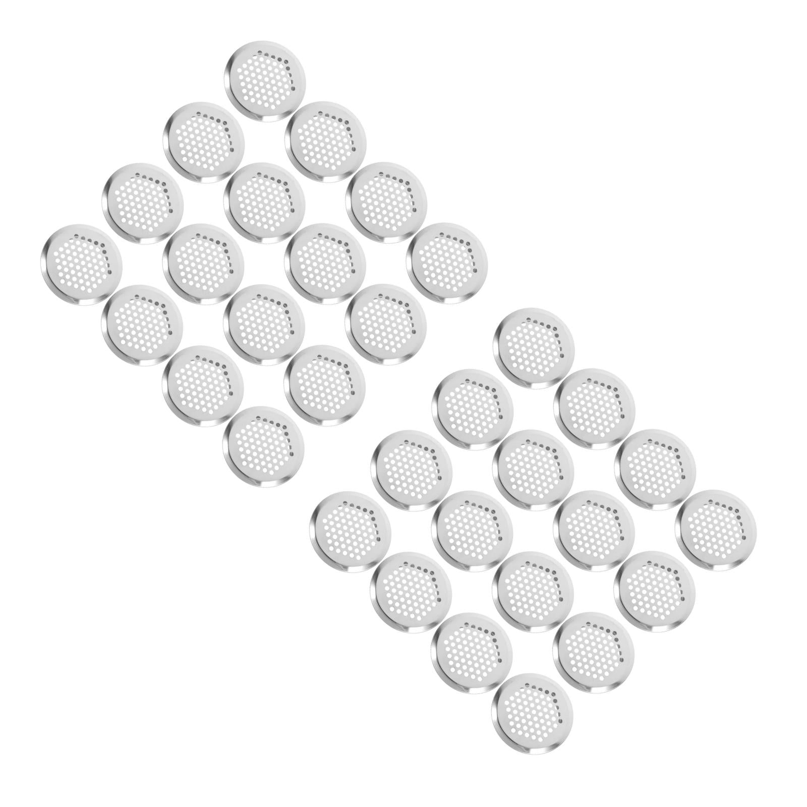 Hemoton 40 pcs Stainless Steel Round Vent Louvers For Cabinets ...