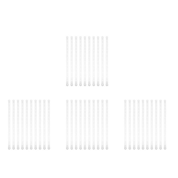 Hemoton 40 pcs White Plastic Hanger Connector Strips Stable Closet ...