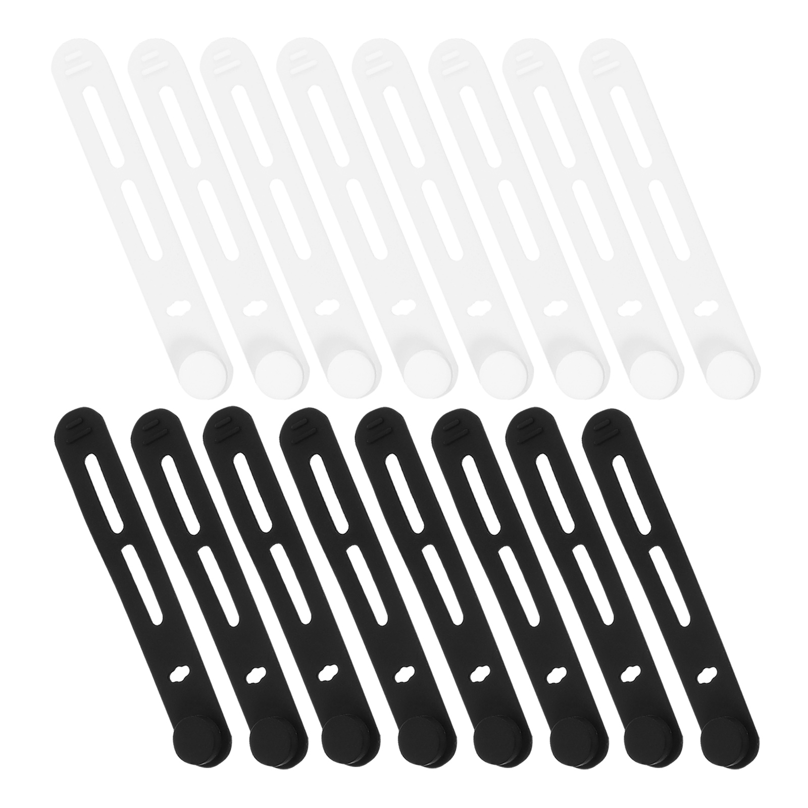 Hemoton 40Pcs Silicone Cable Ties Cord Wraps Cable Organizers Cord ...