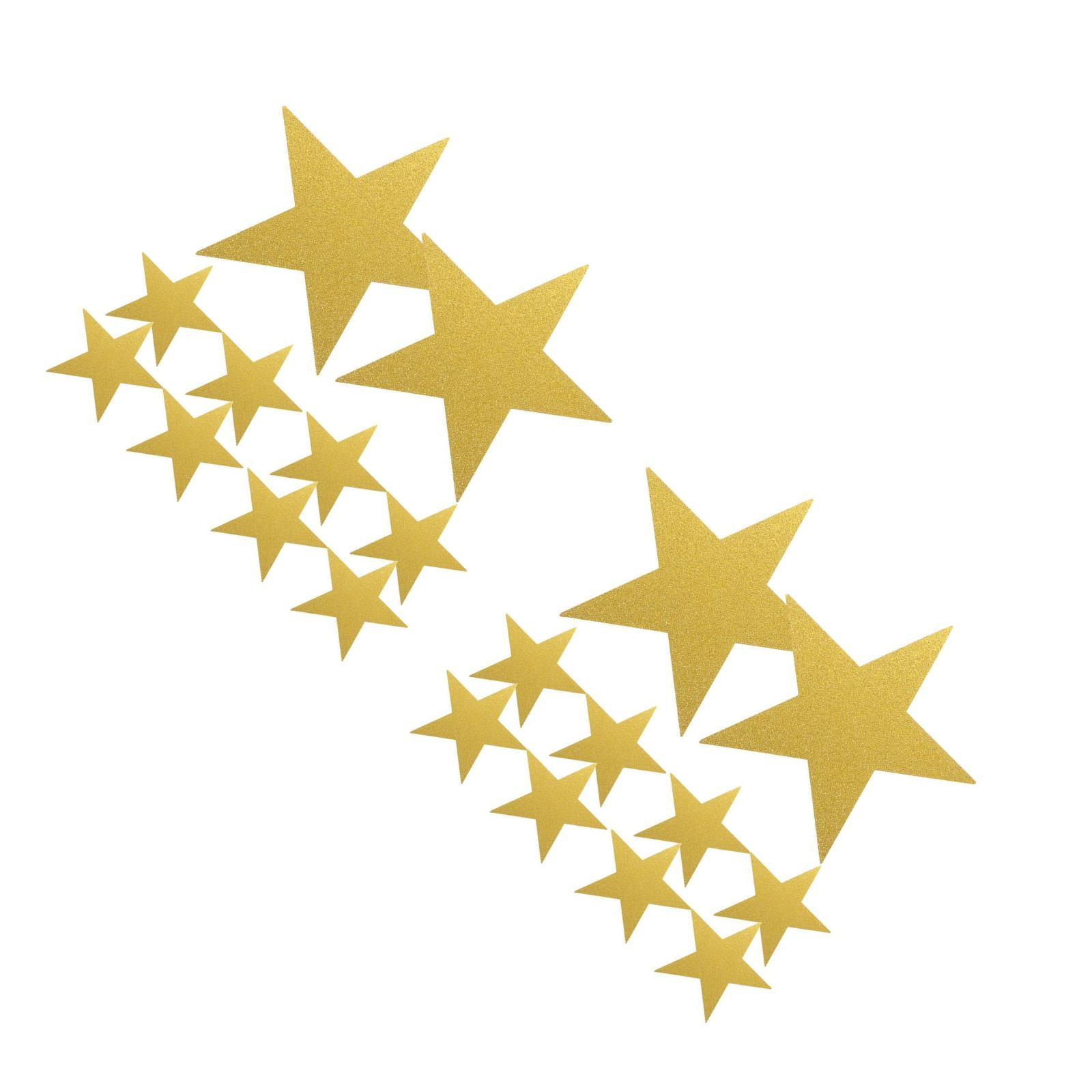 Hemoton 48 pcs Double Sided Gold Star Cutouts Glitter Paper Stars ...