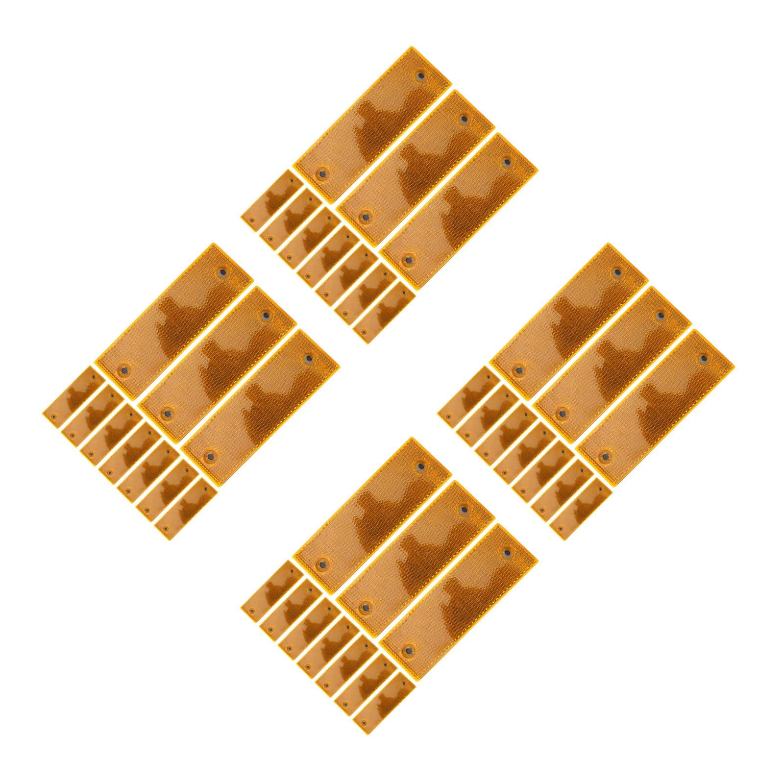Hemoton 48 pcs Rectangle Reflector Adhesive Reflectors Reflective Tape ...