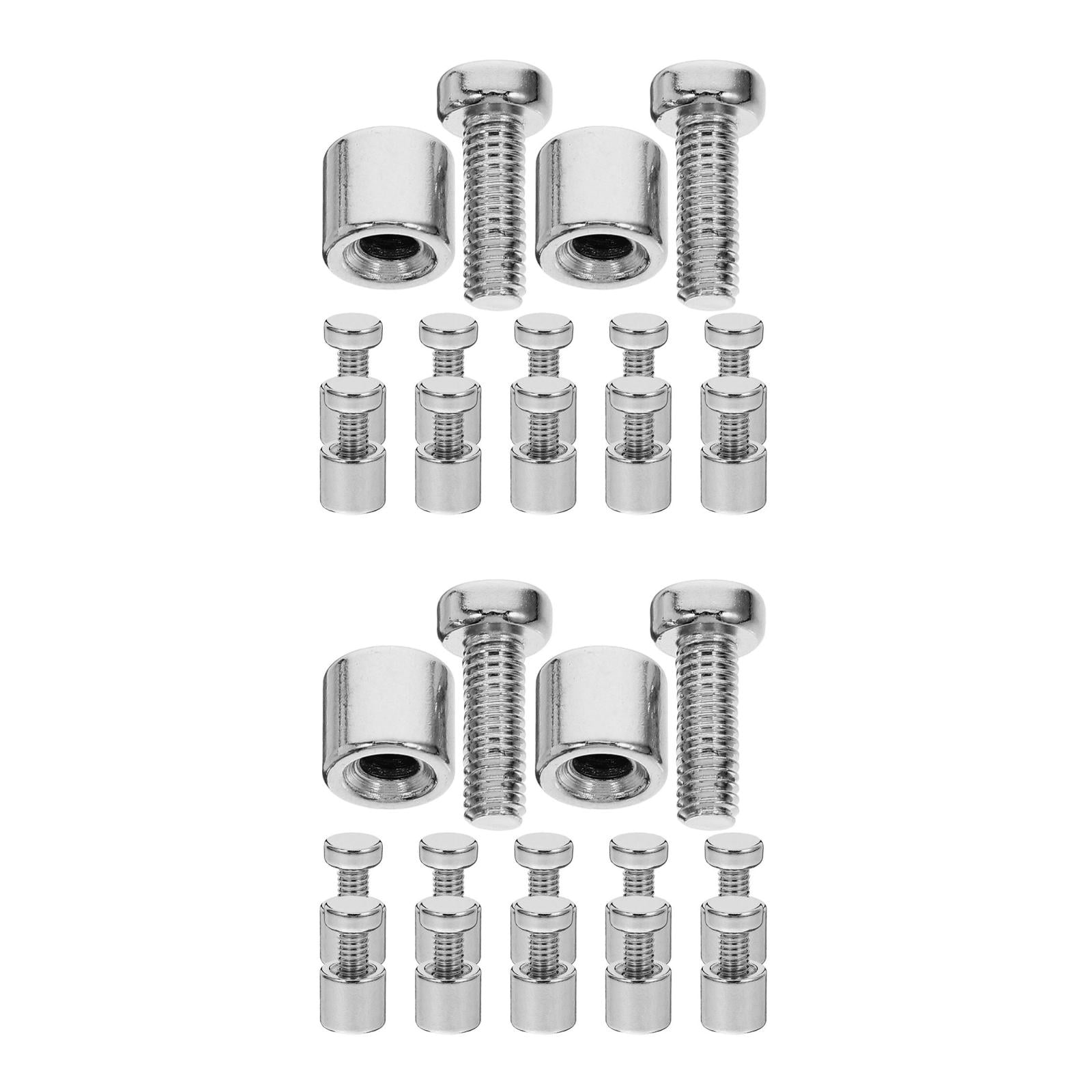 Hemoton 48 pcs Standoff Mounts Glass Sign Standoff Mounting Hardware ...