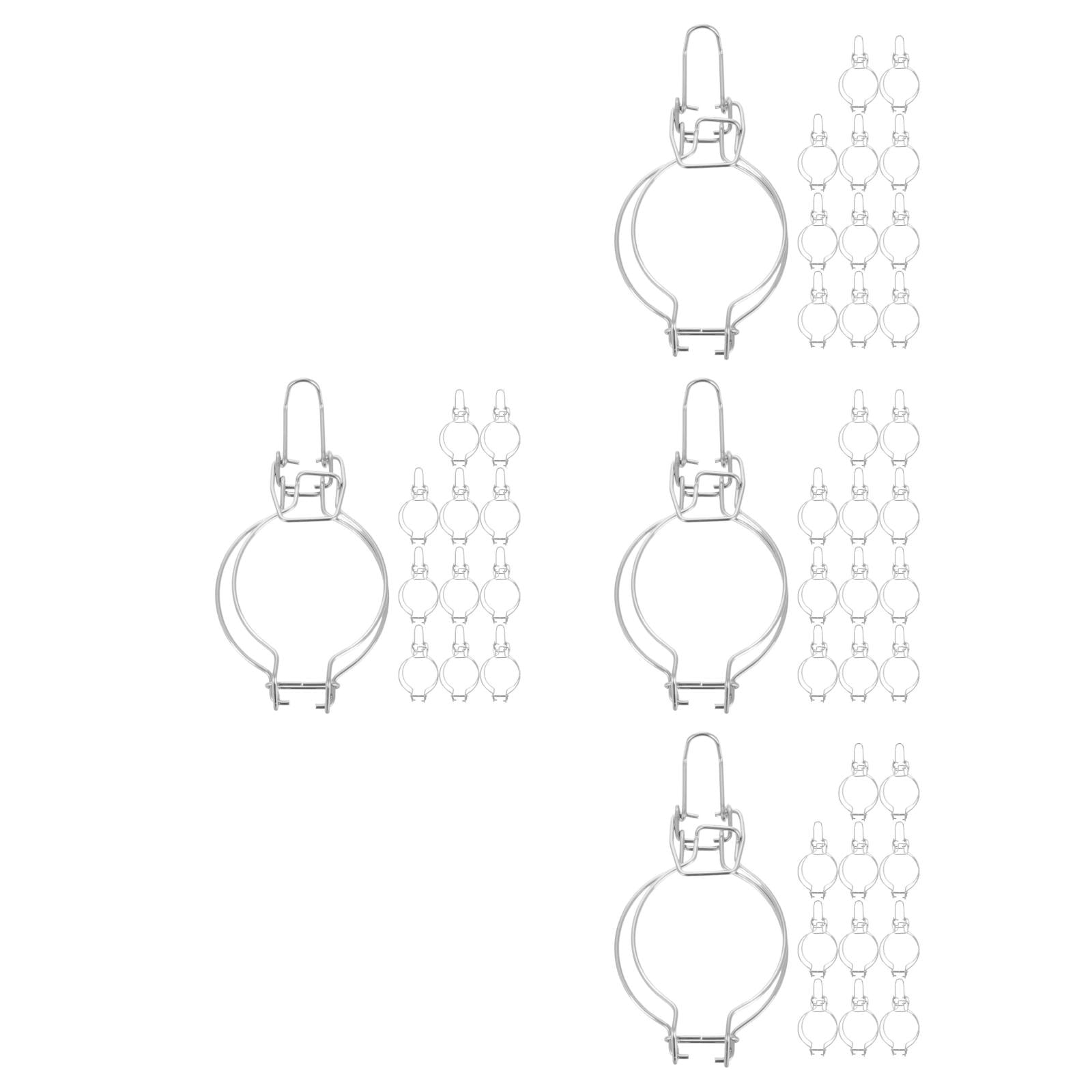 Hemoton 48 pcs Wide Mouth Glass Jars Wire Locking Mechanism Stainless ...