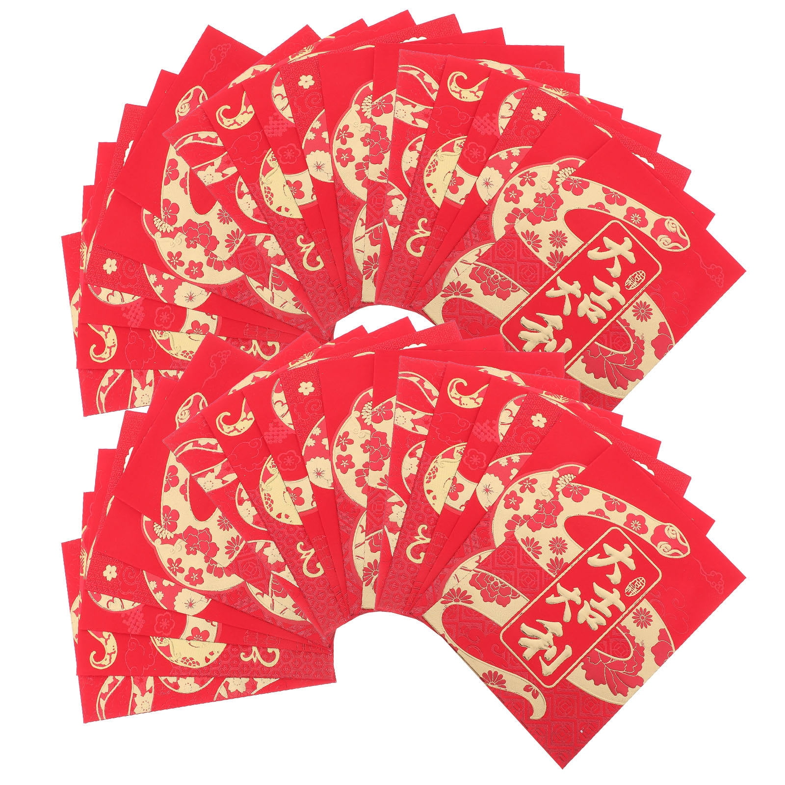 Hemoton 48PCS Chinese Red Envelopes Red Packet Hong Bao Classic ...