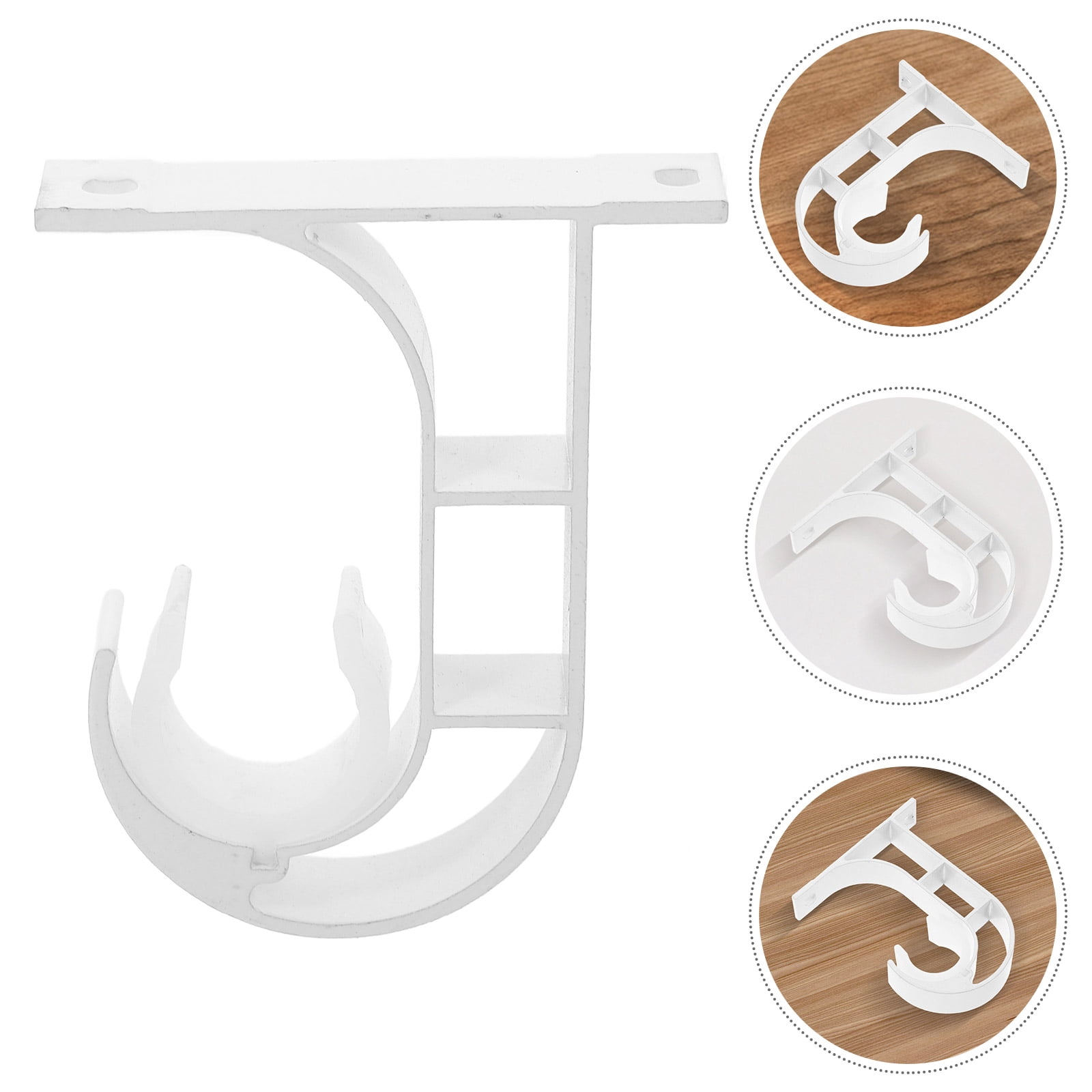 Hemoton 4PCS Ceiling Curtain Rod Brackets Heavy Duty Curtain Rod ...