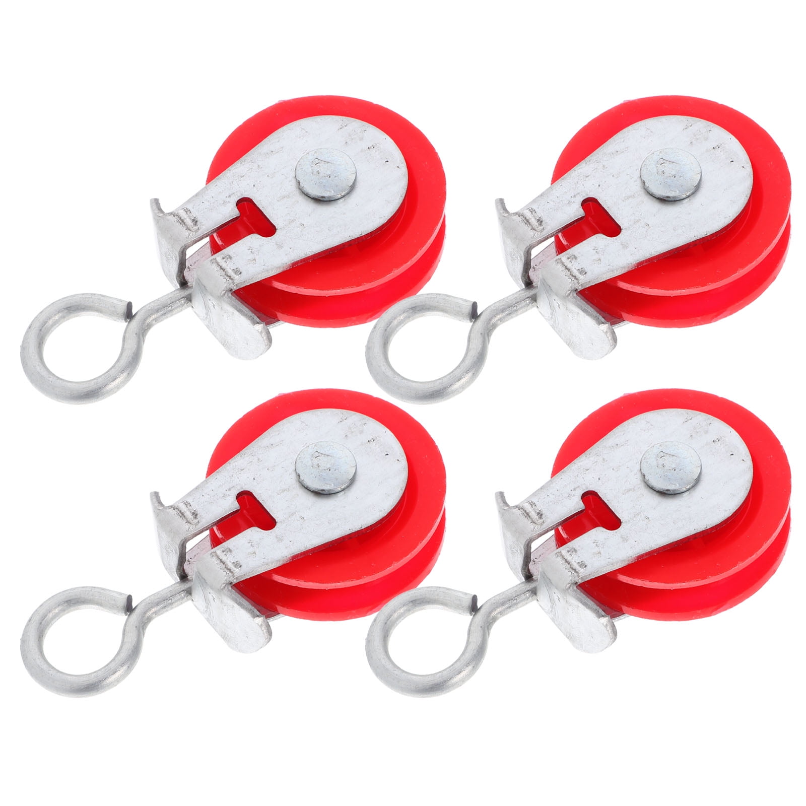 Hemoton 4PCS Heavy Duty Farm Pulley Wheels Multi-Functional Small ...