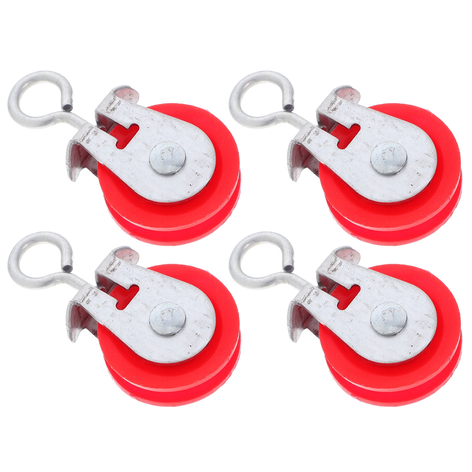 DEEPCRAFF Pulley Small Rope Pulleys Abs Red 4Pcs - Walmart.com