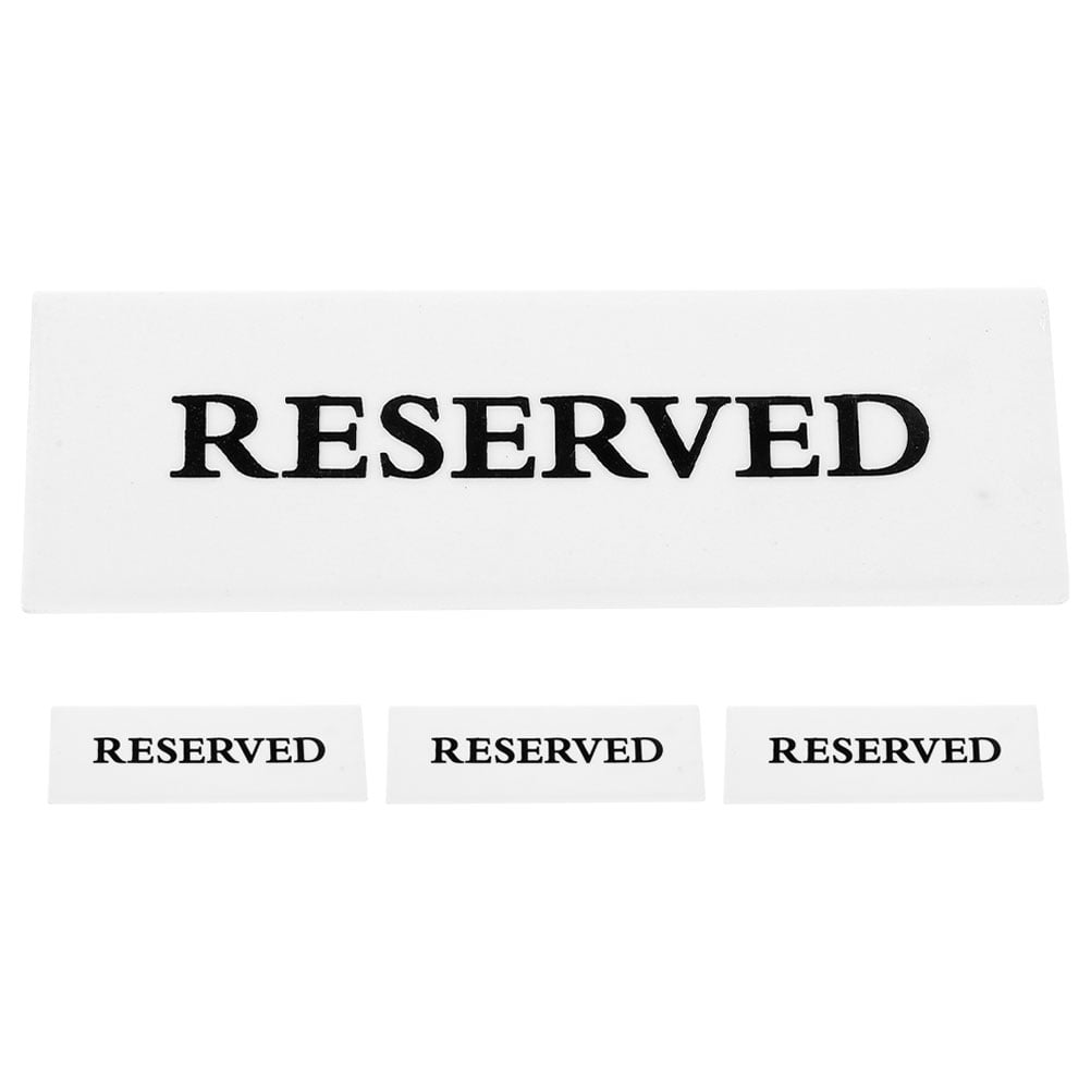 Hemoton 4PCS Reserved Signs Acrylic Sign Reserved Table Label Wedding ...