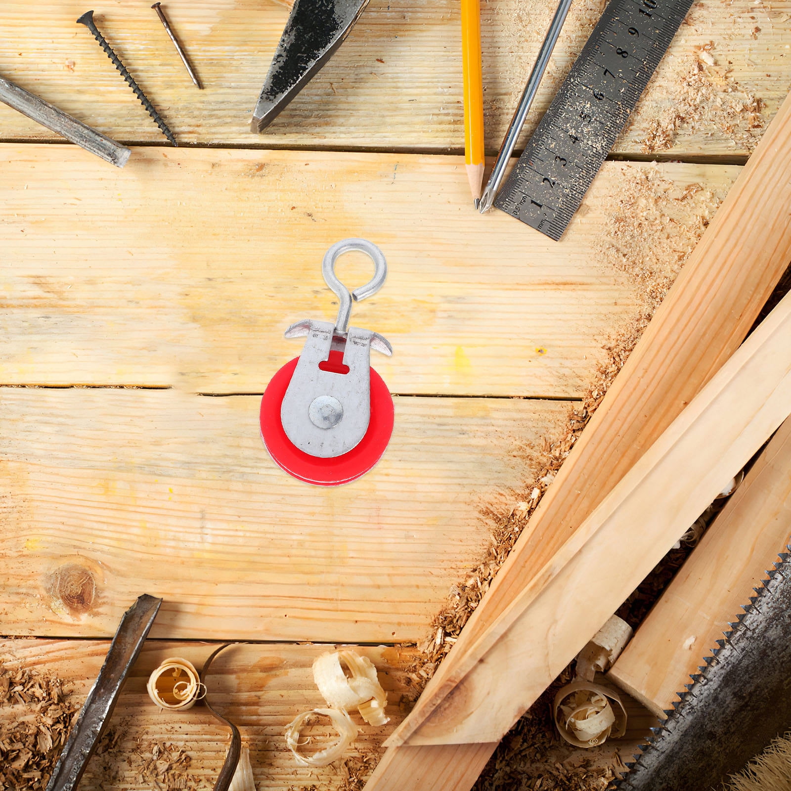 Hemoton 4PCS Small Pulley Wheels Chicken Coop Heavy Duty Pulley ...