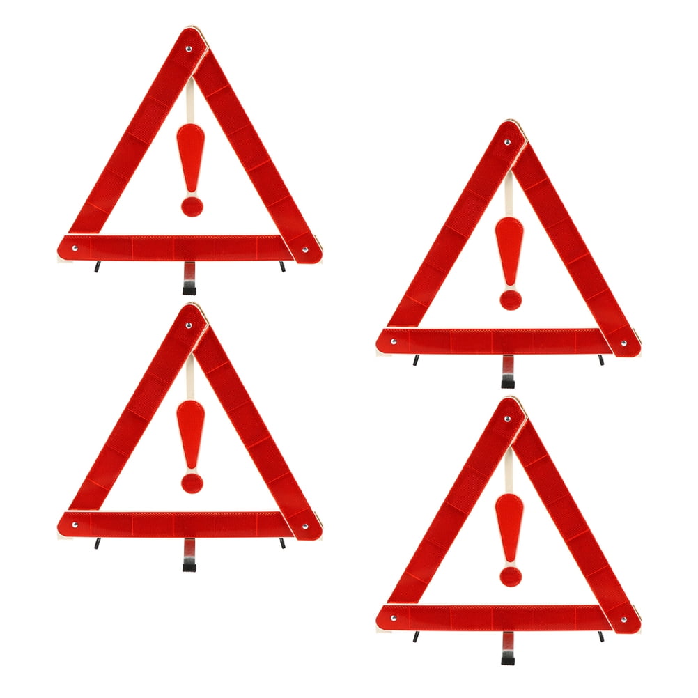 Hemoton 4Pcs Auto Warning Signs Road Safety Kit Car Folding Triangle ...
