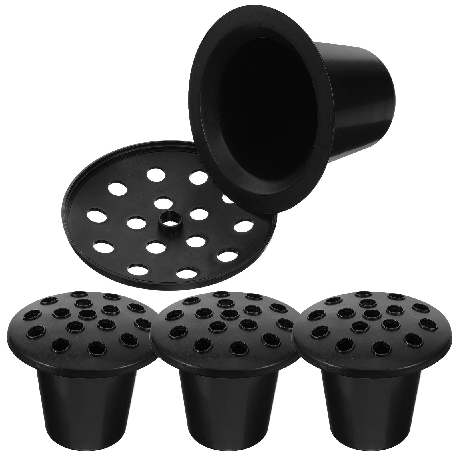 Hytrove Cemetery Flower Pot Black 4Pcs 5.1x5.1x3.9in - Walmart.com