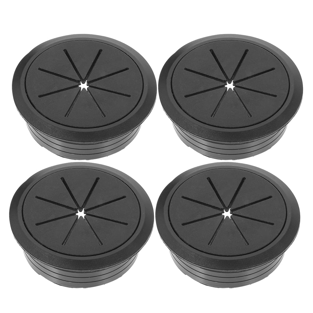 Hemoton 4Pcs Desktop Wire Hole Cover Round Cable Hole Plugs Plastic ...