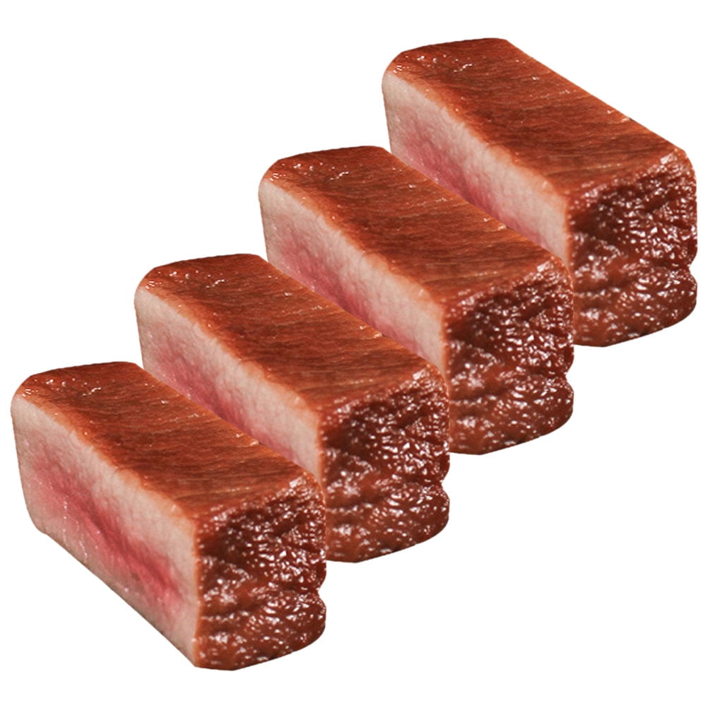 Hemoton 4Pcs Fake Steak Lifelike Cooked Beef Meat Model Realistic Roast ...
