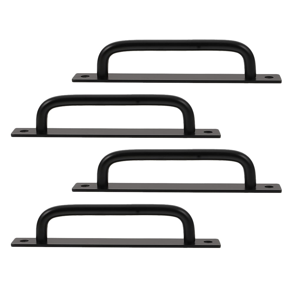 Hemoton 4Set Sliding Barn Door Handle Matte Black Aluminium Door Handle ...