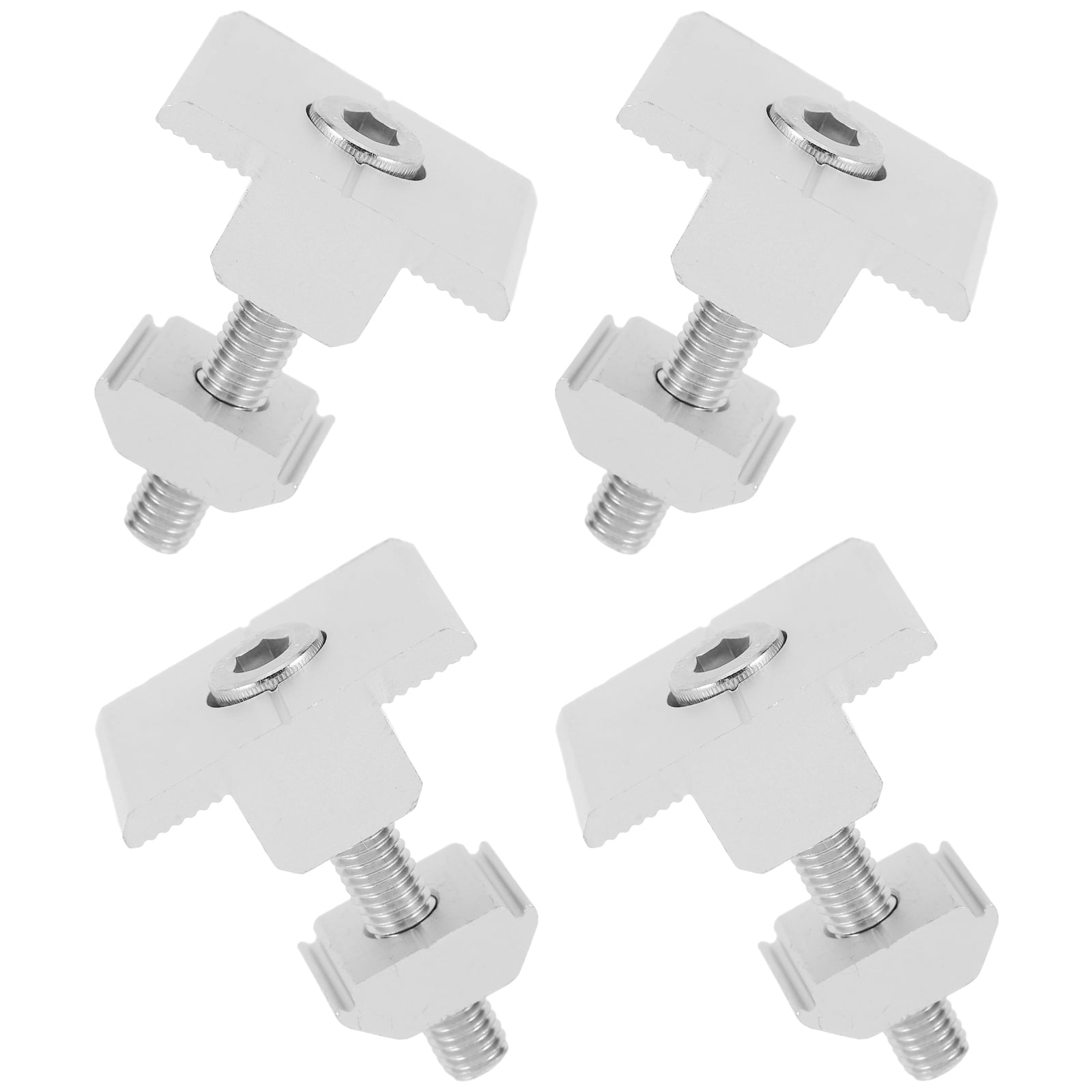 Hemoton 4pcs Adjustable Solar Panel End Clamps for Securing Heavy Duty ...