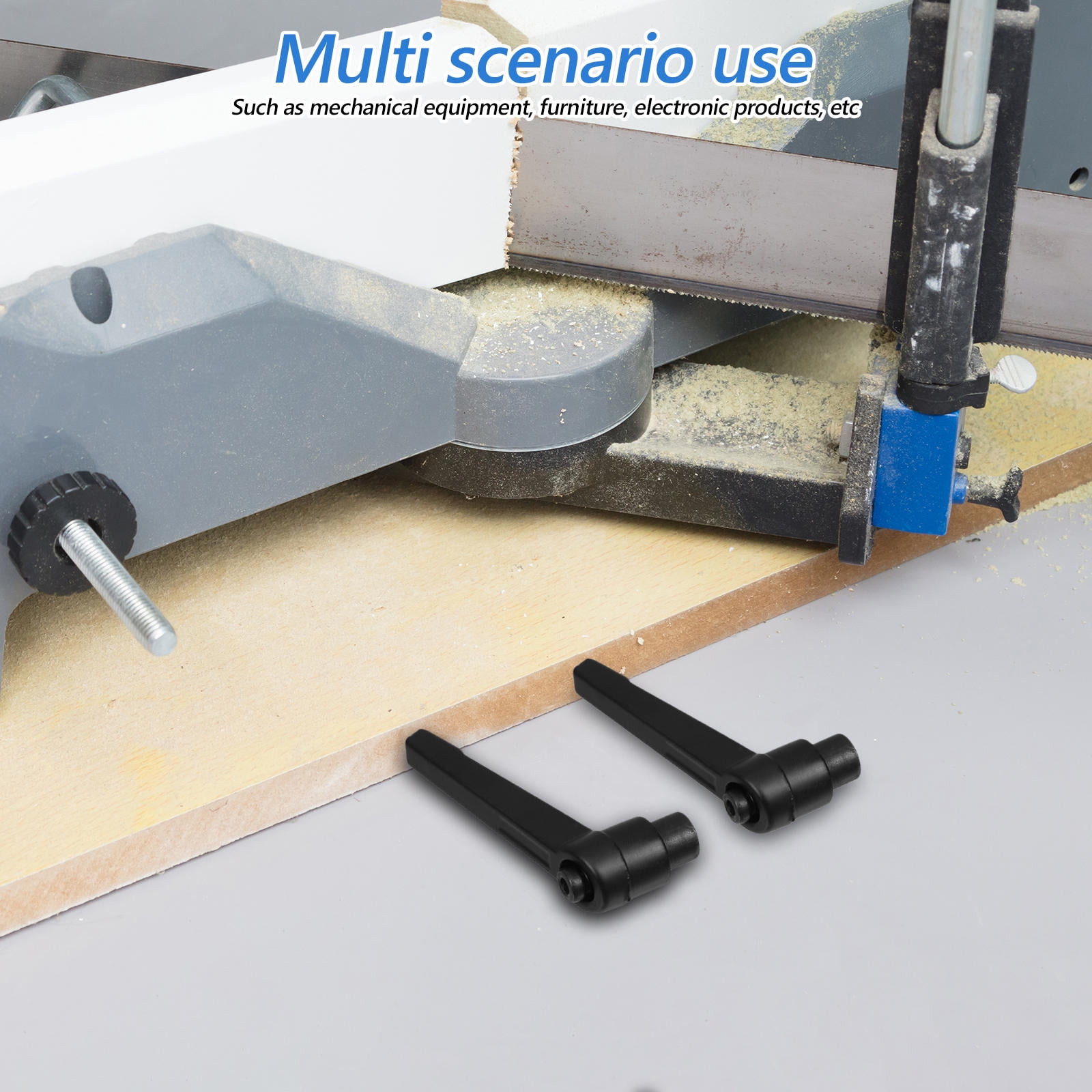 Hemoton 4pcs Aluminum Alloy Clamping Lever Handles Adjustable Thread ...