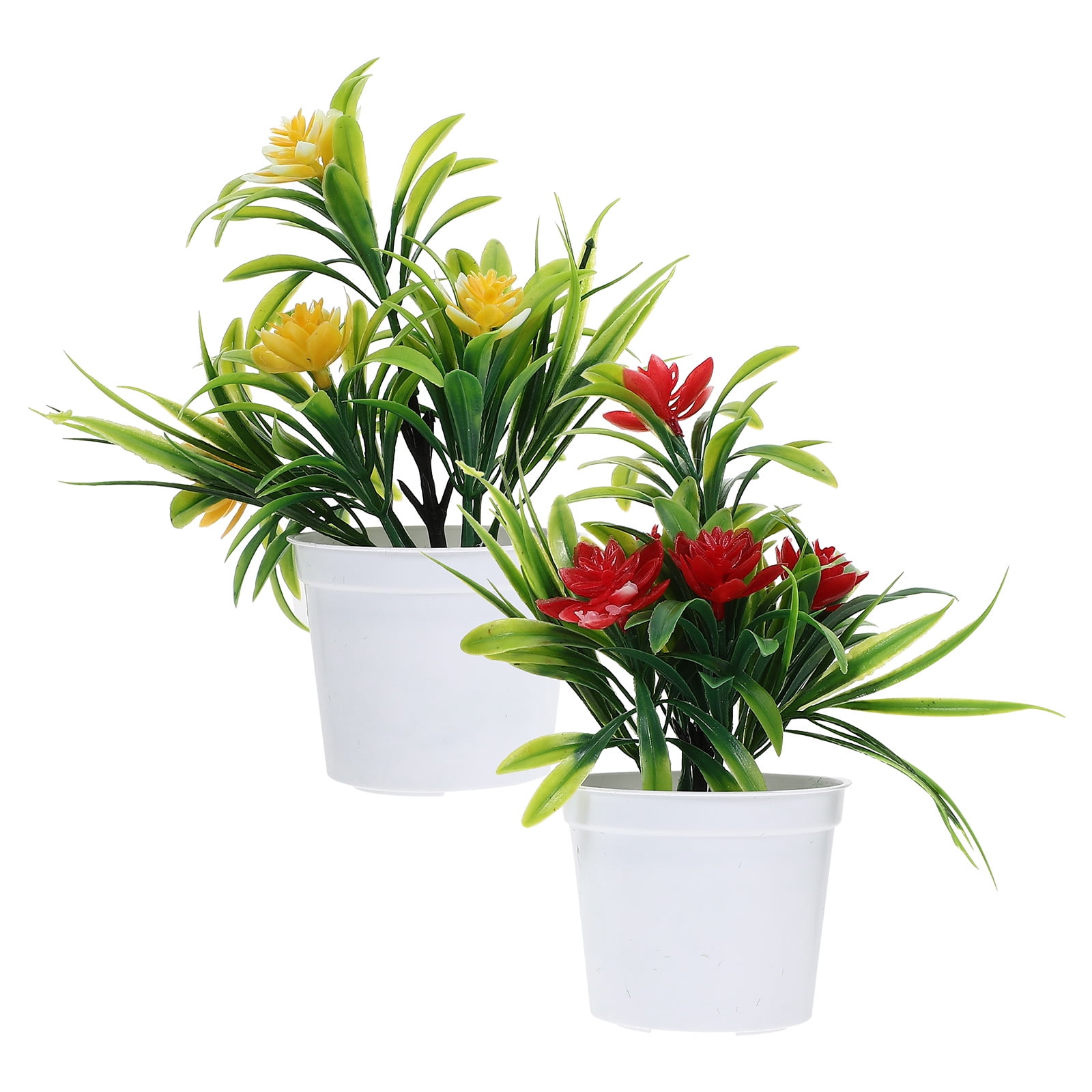 Hemoton Set of 4 Artificial Potted Bonsai Plant Figurines, Decorative ...