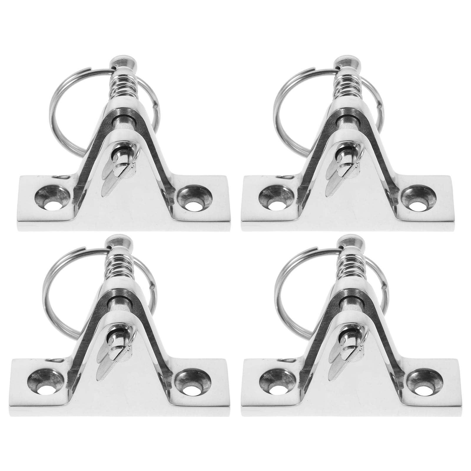 Hemoton 4pcs Boat Bimini Hinge Concave Base Stainless Steel Deck Hinge ...