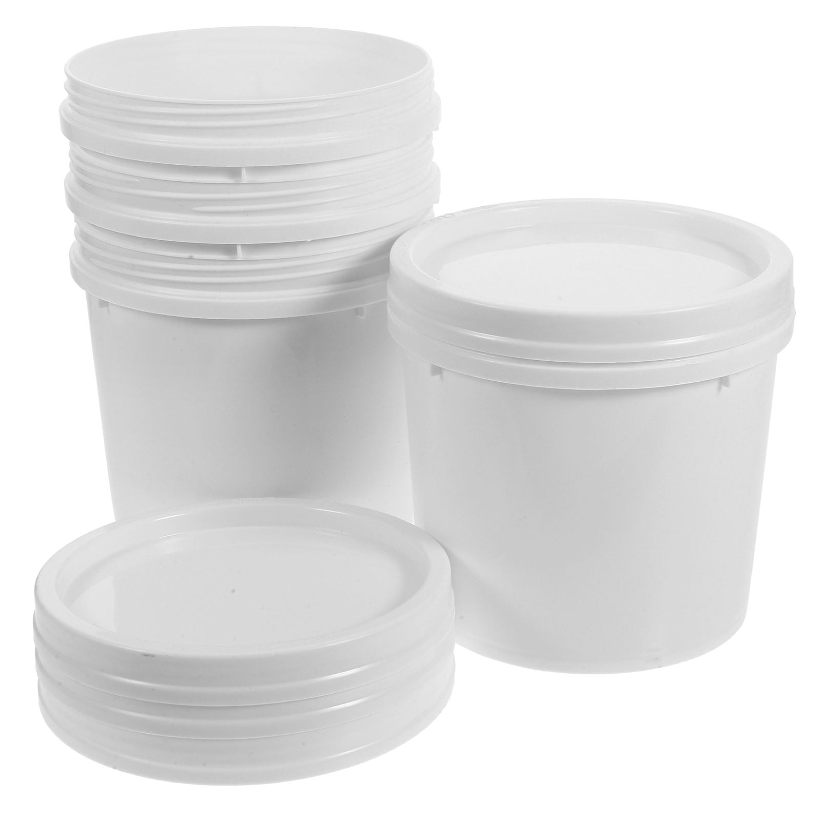 Hemoton 4pcs Bucket With Lid Empty Paint Bucket 1-liter Portable Paint ...