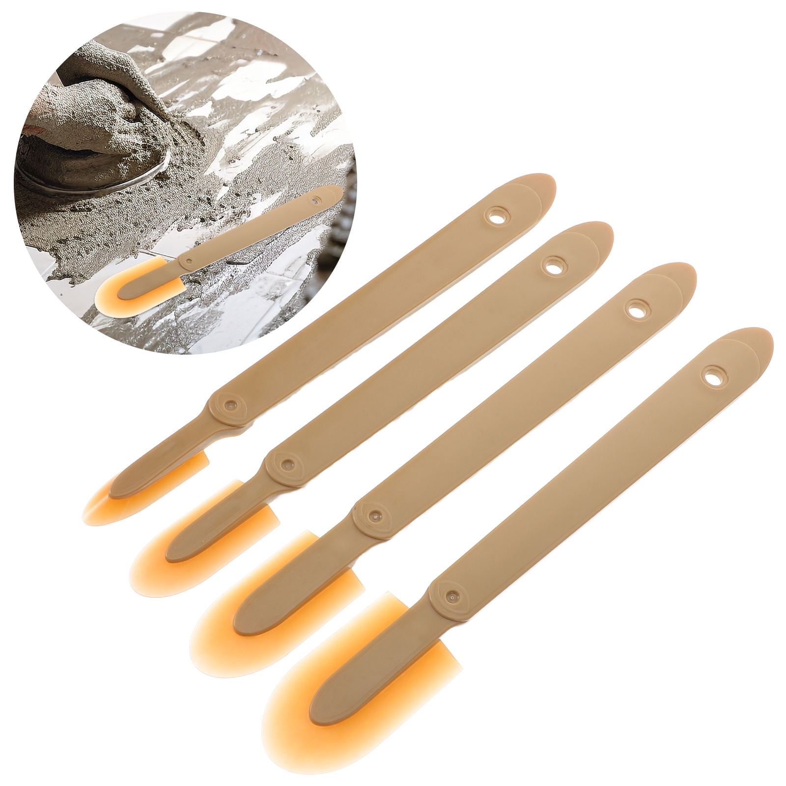 Hemoton 4pcs Caulk Finishing Tool Set Rubber Spatula Finisher Easy ...