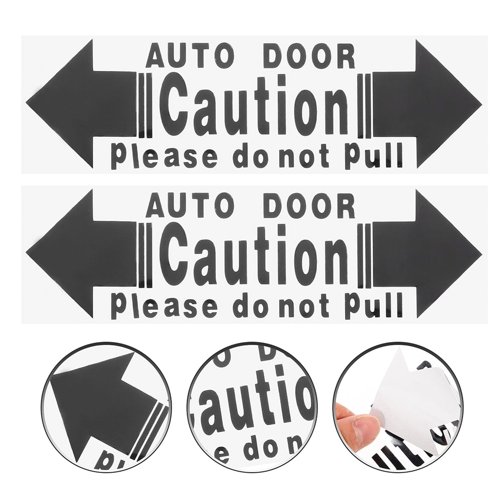 RENACLIPY Reflective Car Door Warning Stickers Black PVC 4 Pieces ...