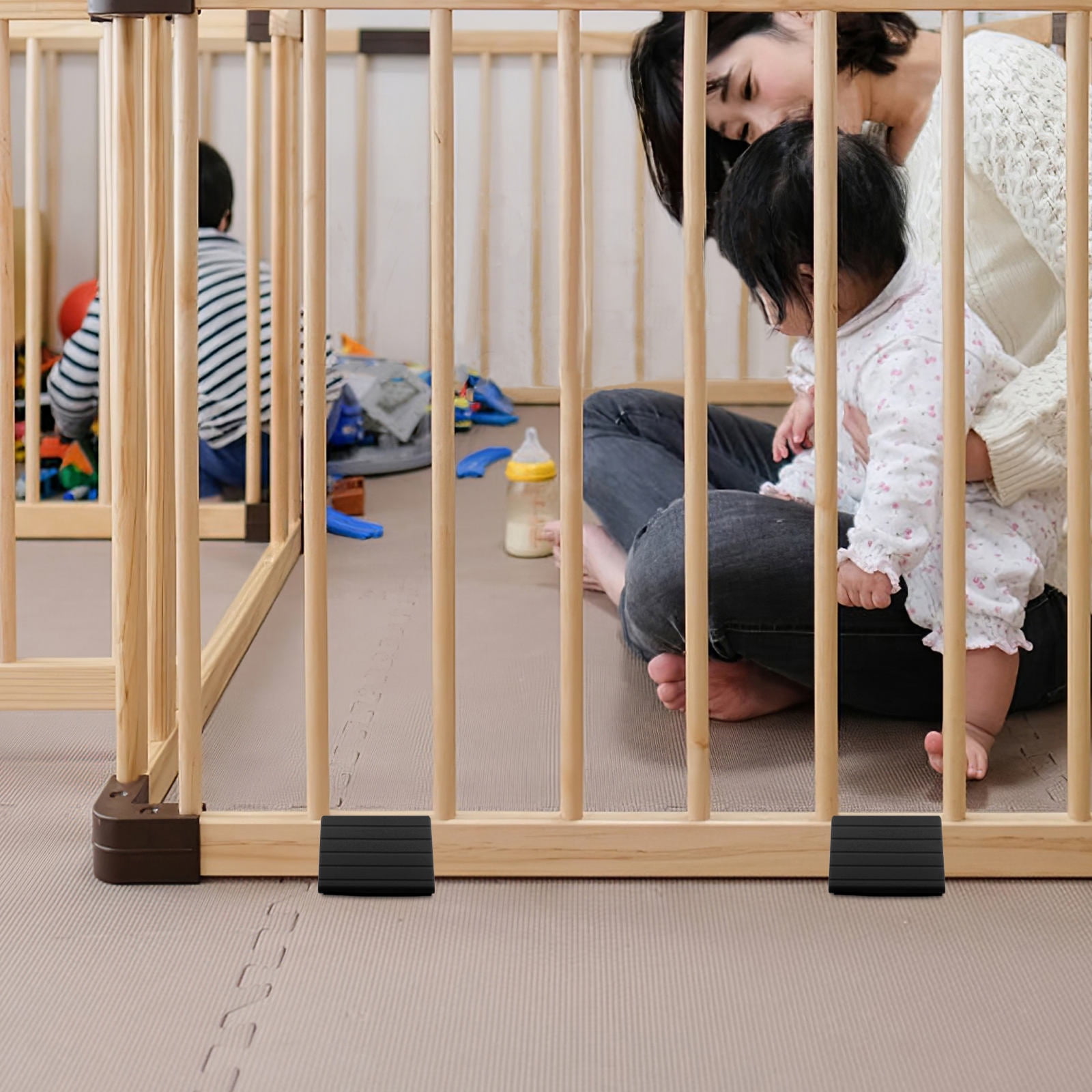 Hemoton 4pcs Child Stair Gate Pet Fence Stabilizer Feet Pet Gate ...