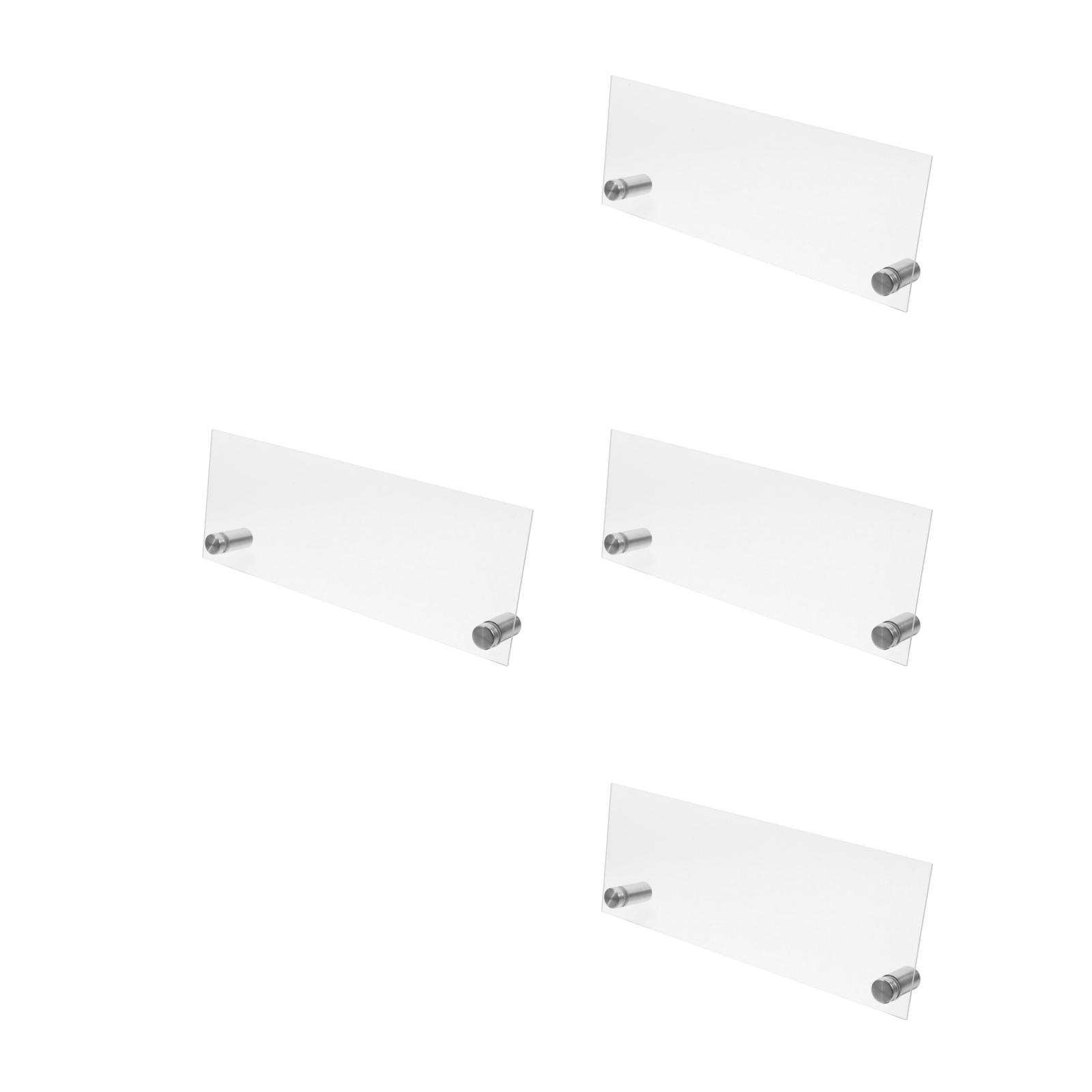Hemoton 4pcs Clear Acrylic Nameplate Reusable Name Plate Acrylic Office ...