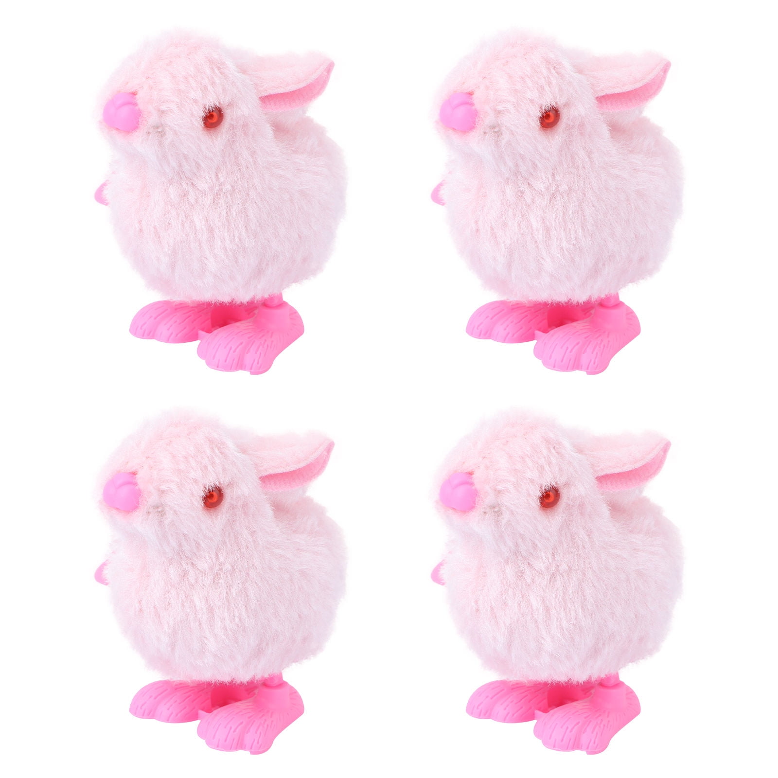 Hemoton 4pcs Clockwork Stuffed Rabbit Hopping Rabbit Plush Toy Wind Up ...