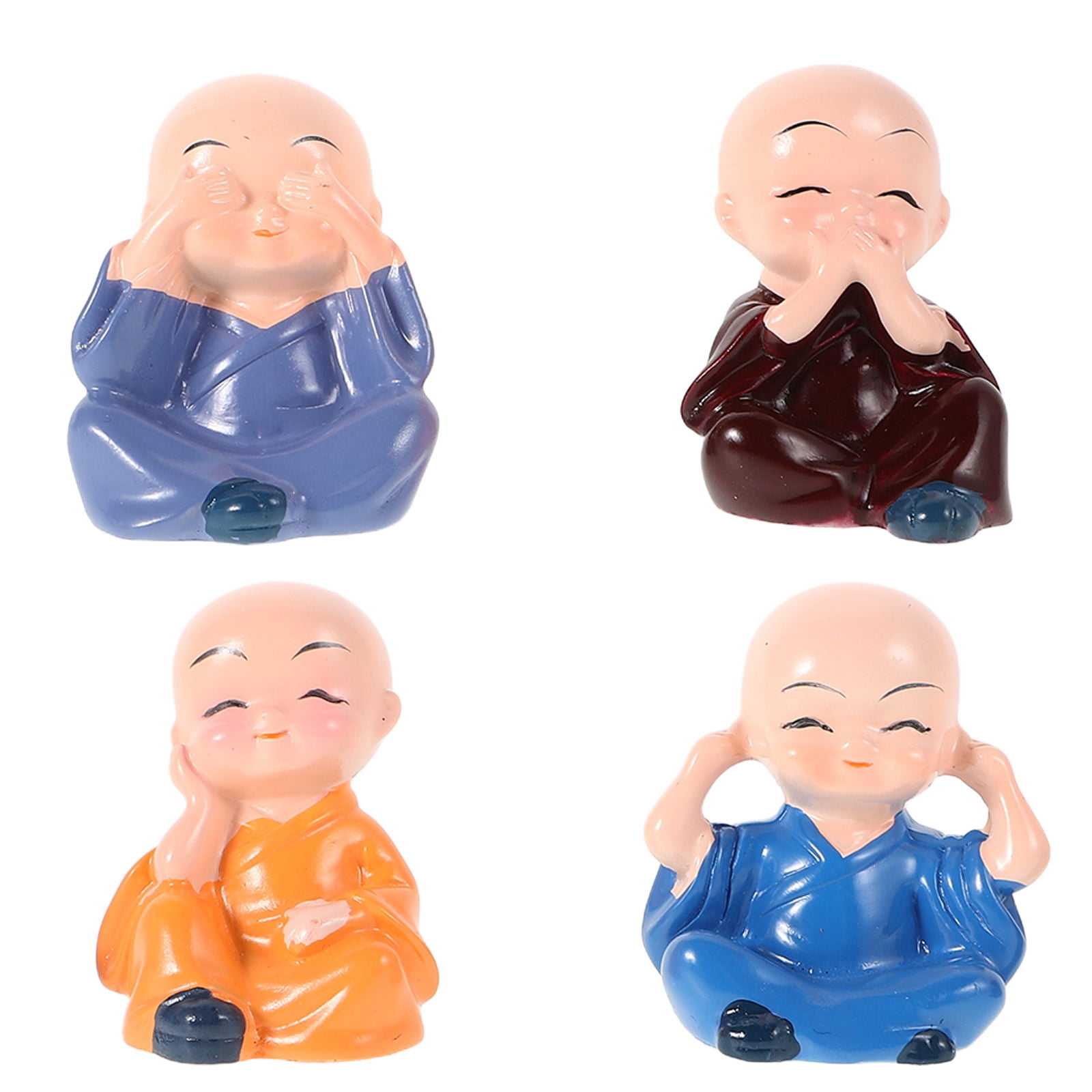 HEMOTON Creative Miniature Monk Statue Resin and Plastic Car Interior ...