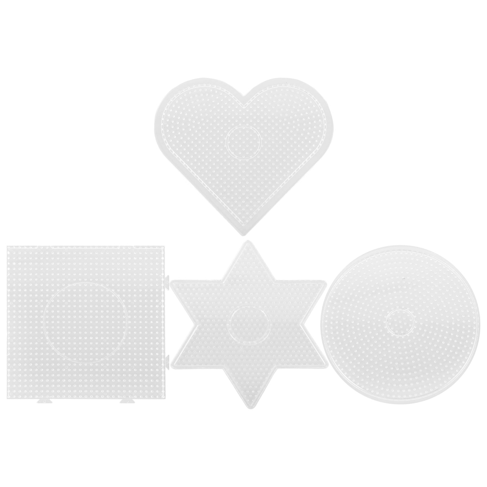 Hemoton 4pcs Diy Child Stencil Puzzles Kit Transparent Geometric ...