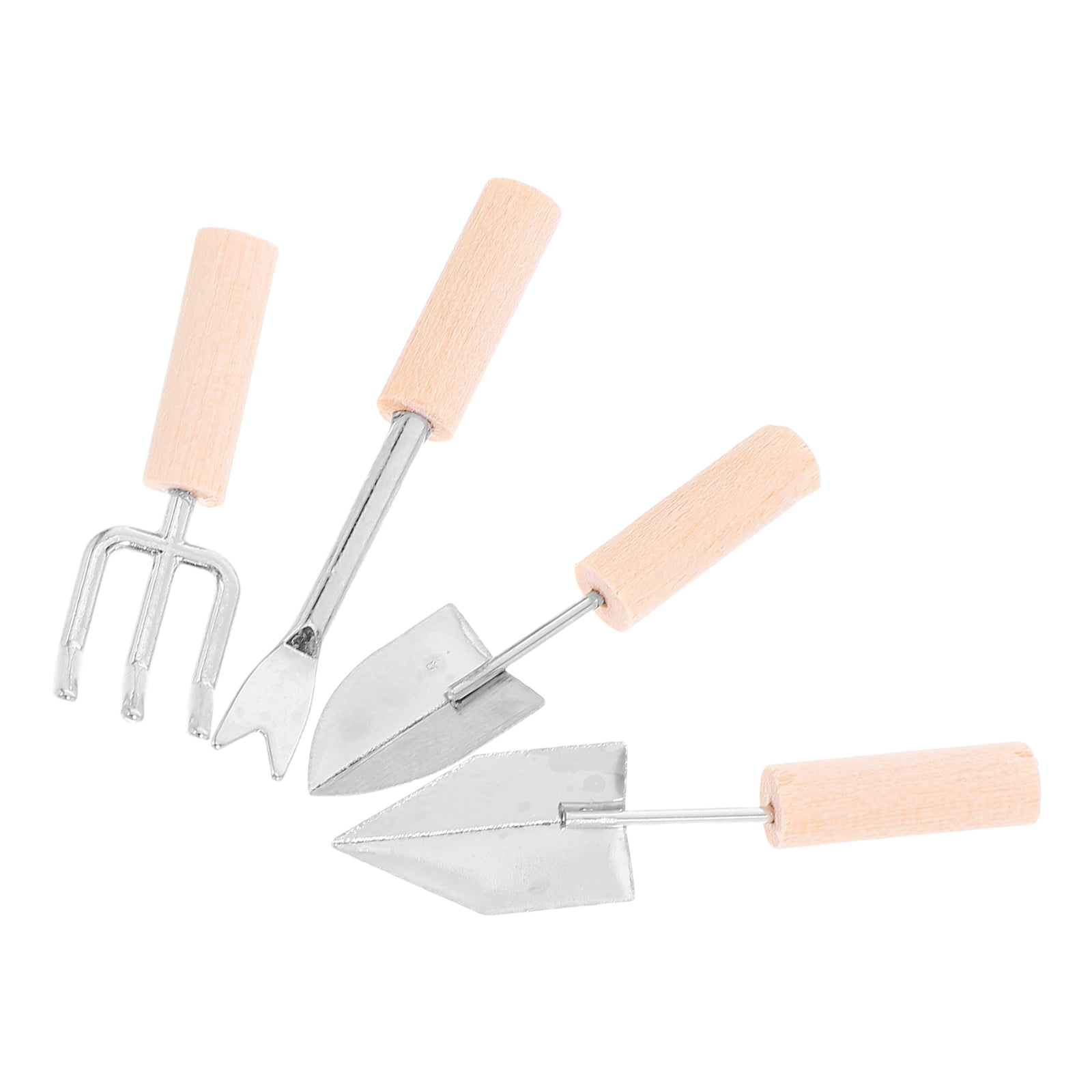 Hemoton 4pcs Dollhouse Gardening Tools Wooden Handles Zen Garden Rakes ...