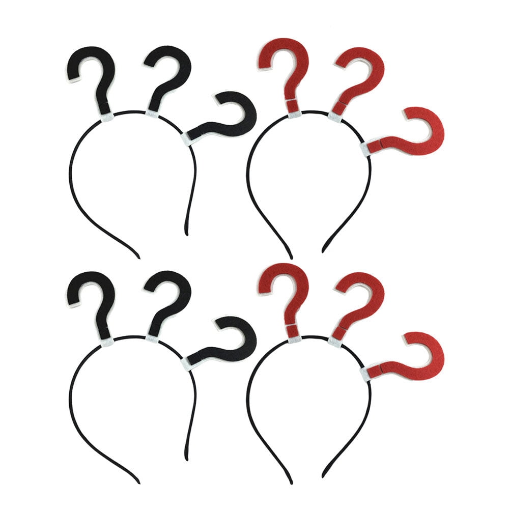 Hemoton 4pcs Dress Up Headdress Creative Question Mark Headband Funny ...