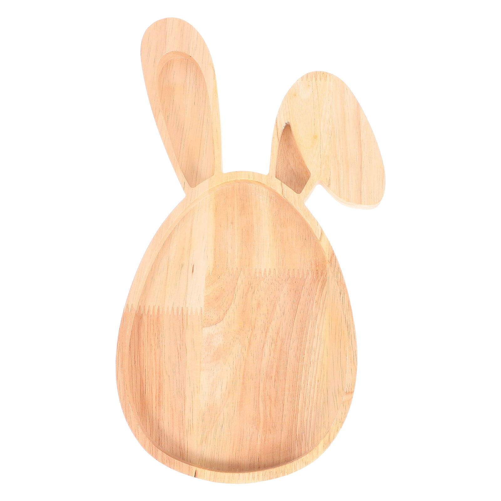 Hemoton 4pcs Easter Rabbit Shaped Wooden Tray Wooden Bread Serving Tray ...