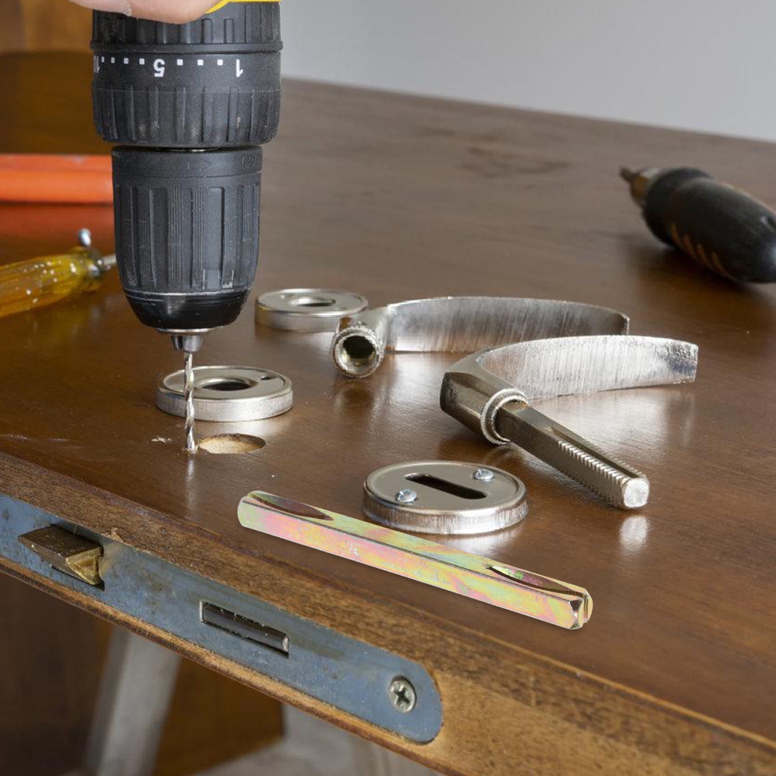 Hemoton 4pcs Fingerprint Lock Split Spindle Mechanical Handle Straight ...