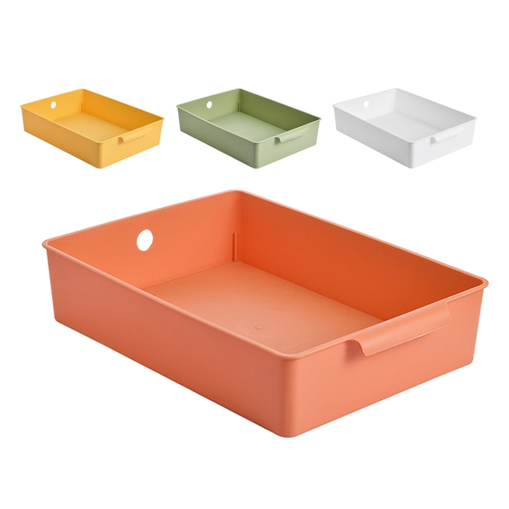 Hemoton 4pcs Flat Storage Tray Organizer Bin Letter Size Paper Trays ...