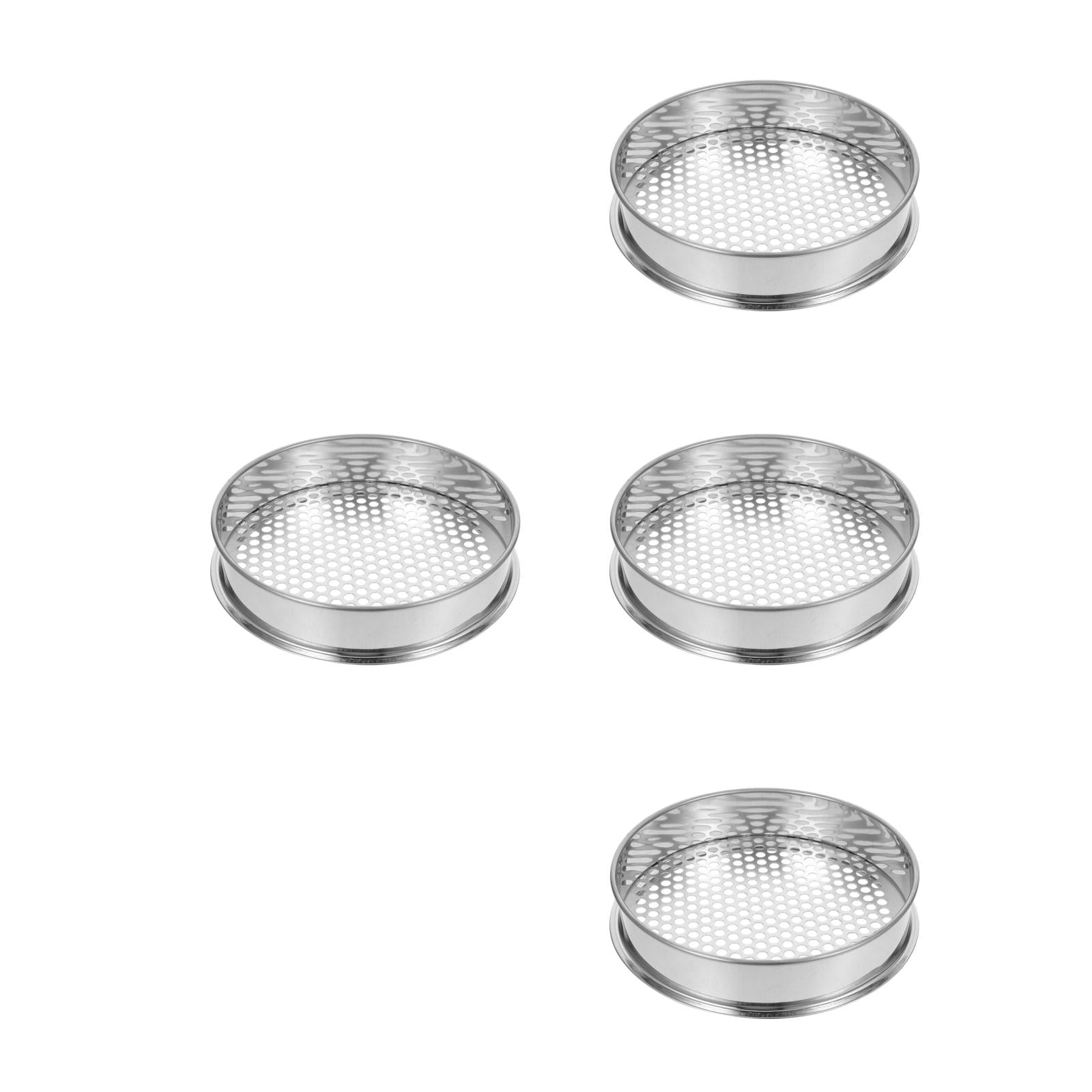 Hemoton 4pcs Garden Soil Sifter Stainless Steel Sand Sifting Pan Round ...