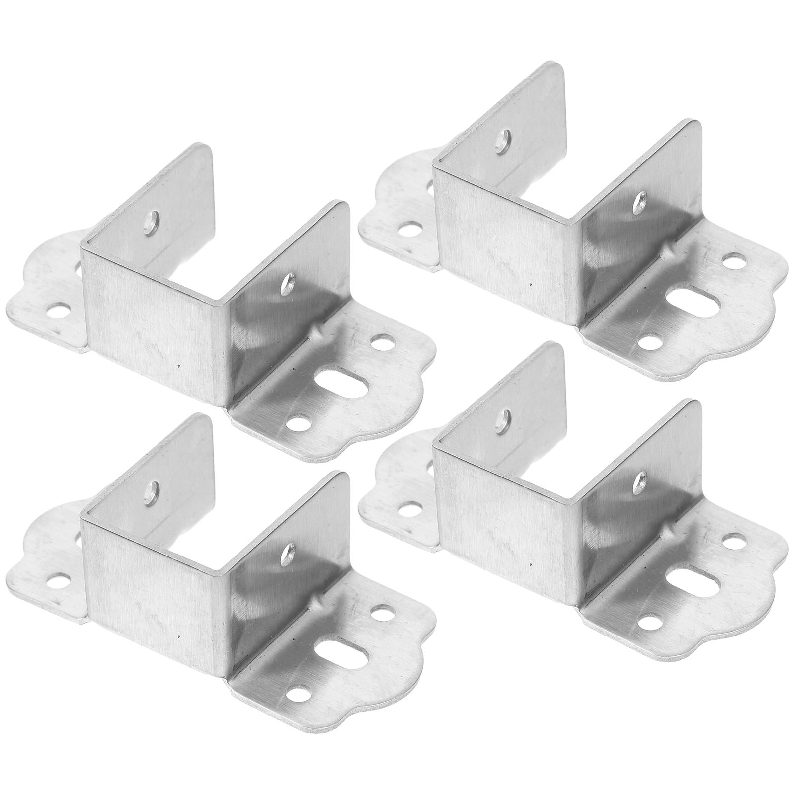 Hemoton 4pcs Heavy Duty Bed Rail Fittings Stainless Steel Bed Frame ...