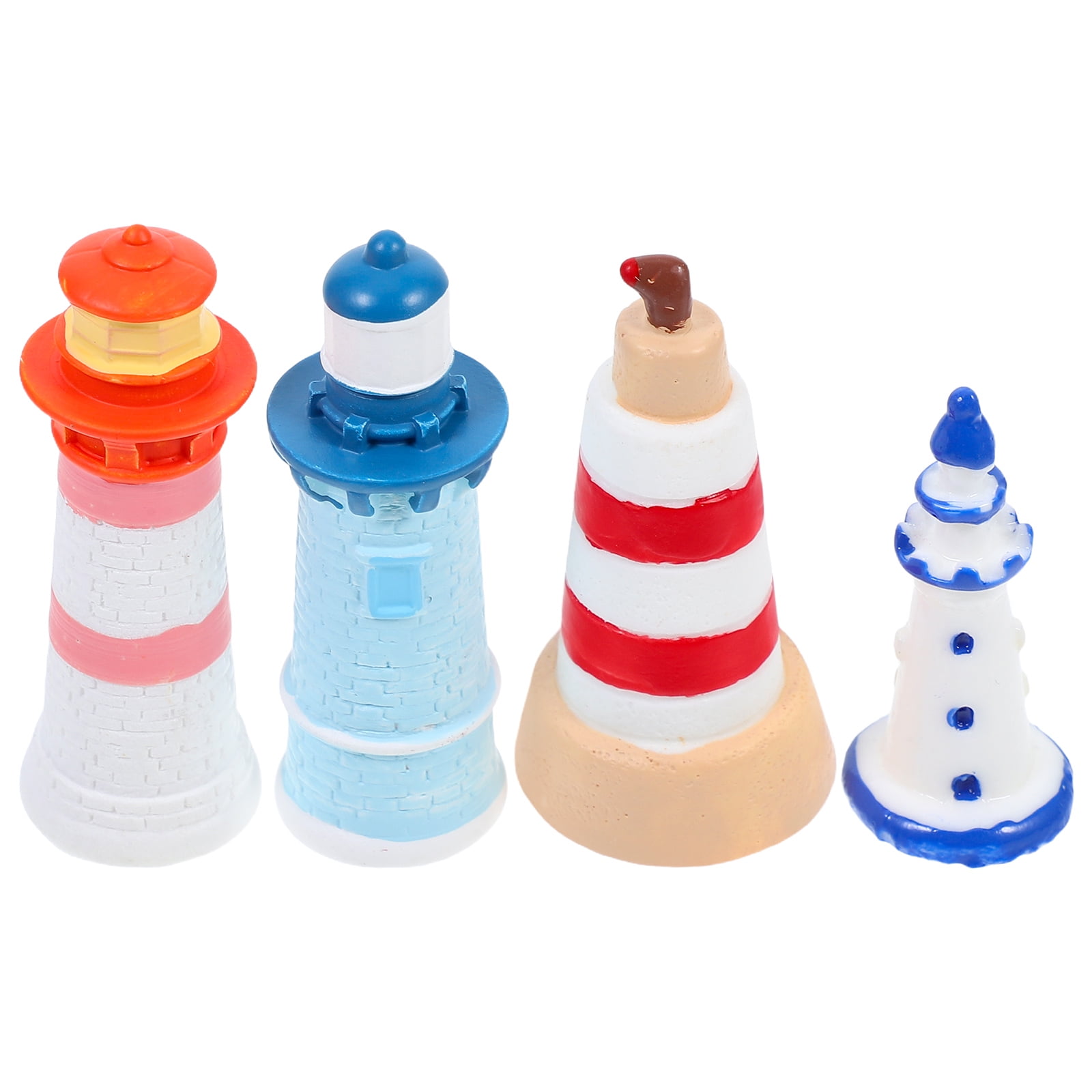 Hemoton 4pcs Lighthouse Ornament Miniature Lighthouse Figurines ...