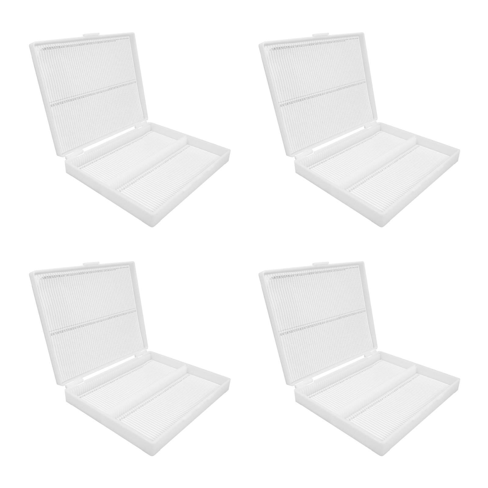 HEMOTON Worgeous 4pcs Microscope Holds 100 Slides Glass Slide Organizer ...