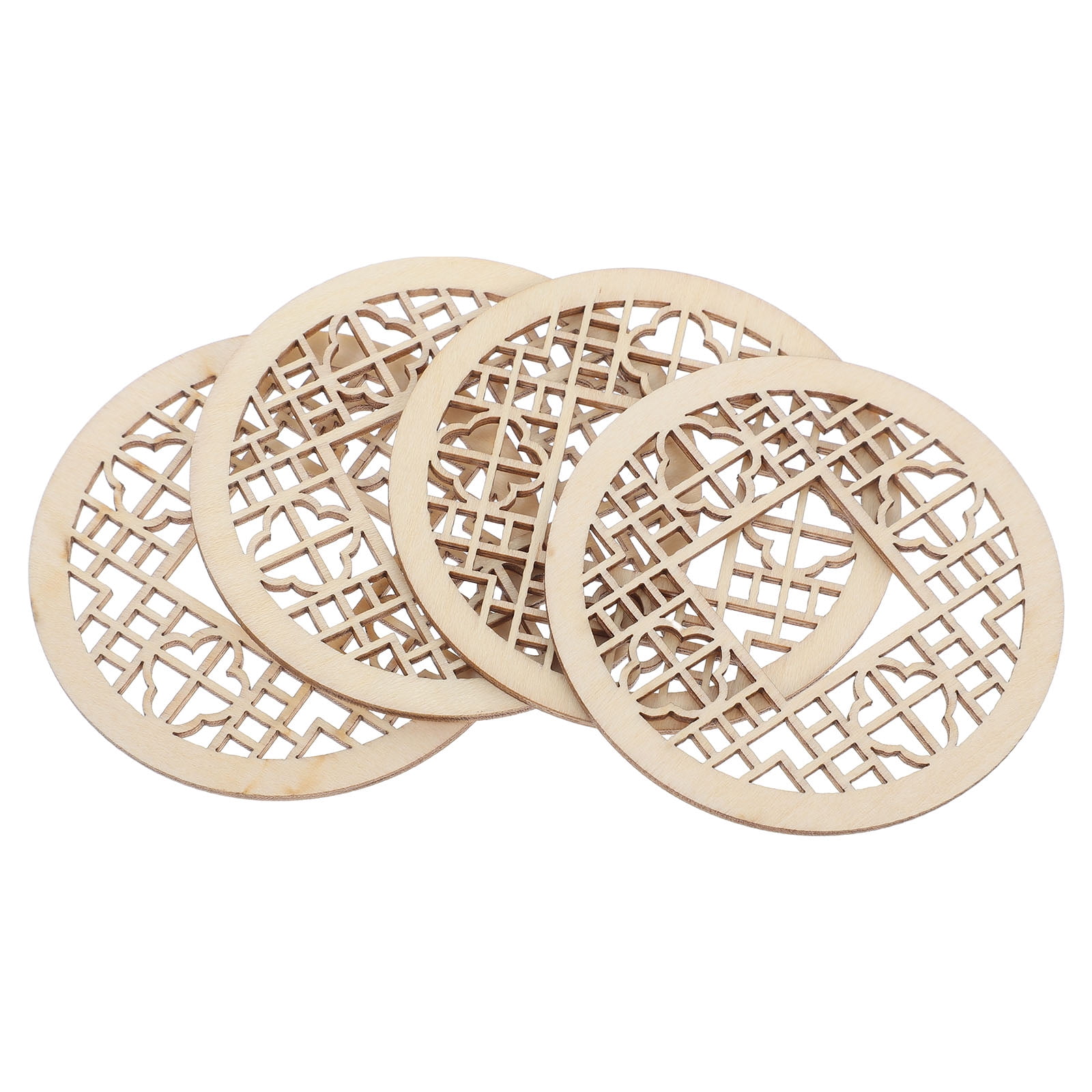 Hemoton 4pcs Miniatures Wooden Window Miniature Unfinished Miniatures ...