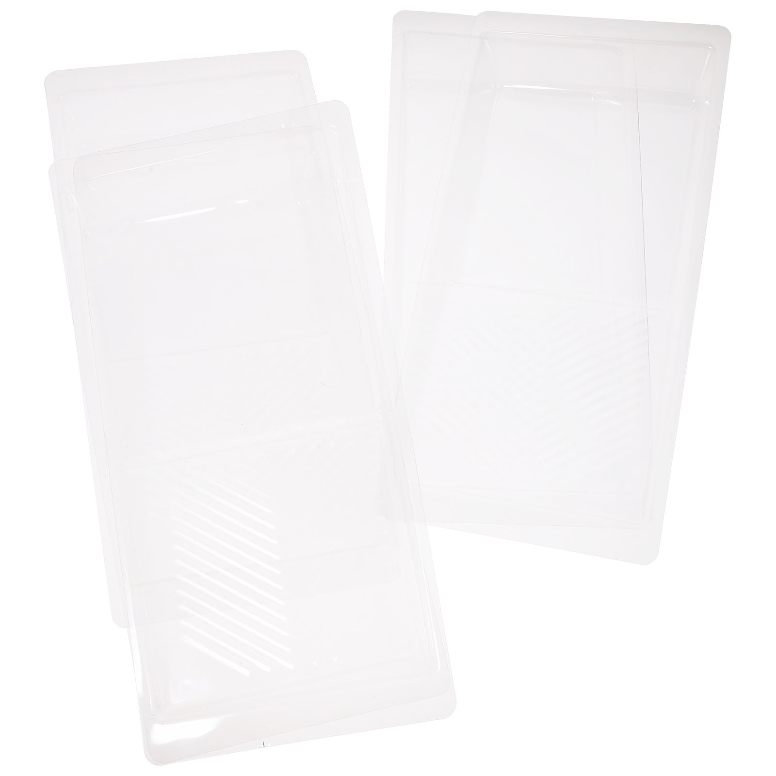 Hemoton 4pcs Paint Tray Liners Transparent Paint Roller Trays Reusable ...