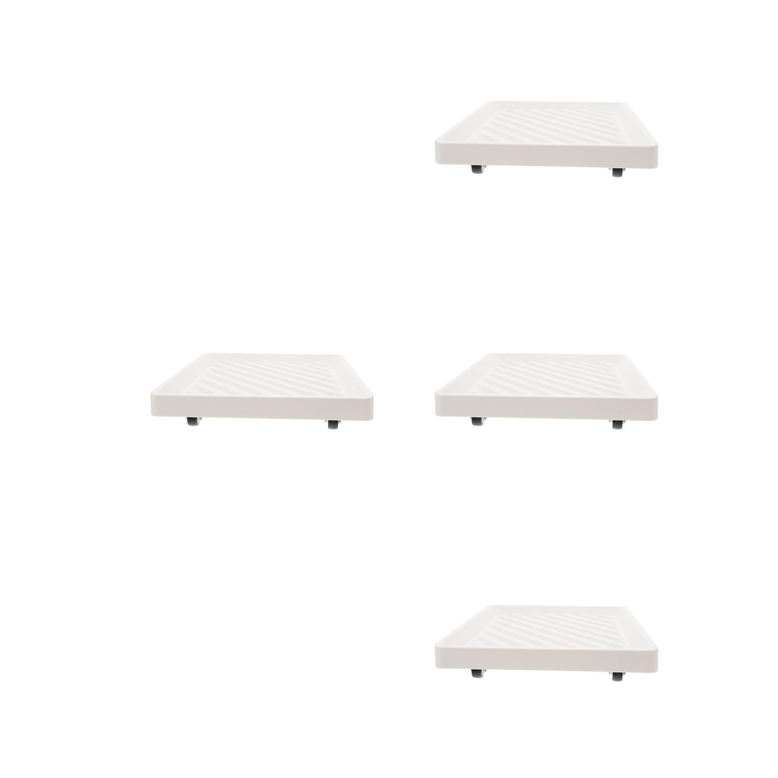 Hemoton 4pcs Plant Pot Pallet Dolly With Wheels Square Rolling Planter ...