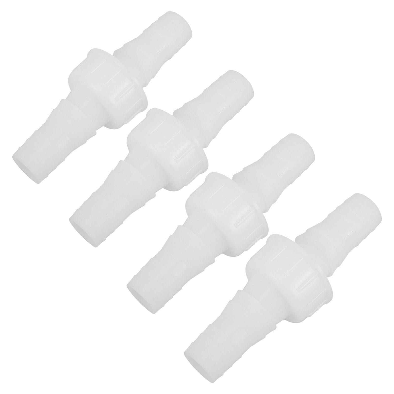 Hemoton 4pcs Plastic Barb Hose Fitting Coupler ABS Barbed Air Hose Connector Adapter Thread ...