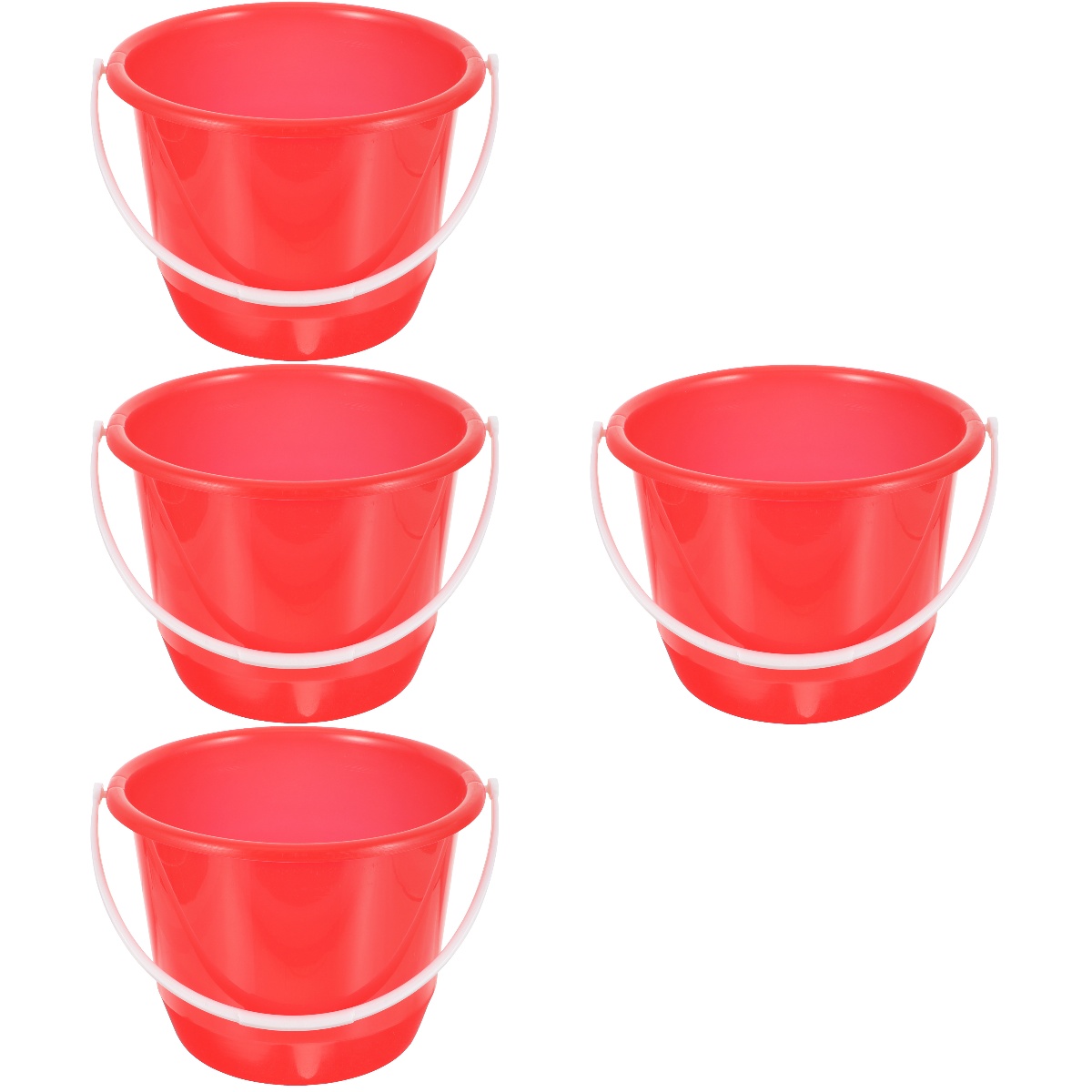 Hemoton 4pcs Plastic Water Bucket with Handle Portable Bucket ...