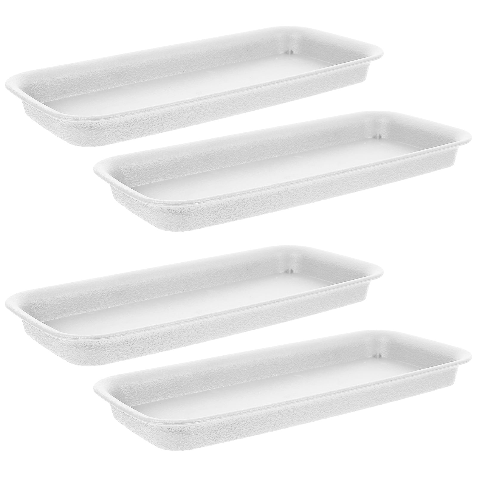 Hemoton 4pcs Rectangle Plant Trays Rectangular Planter Saucers Plant ...