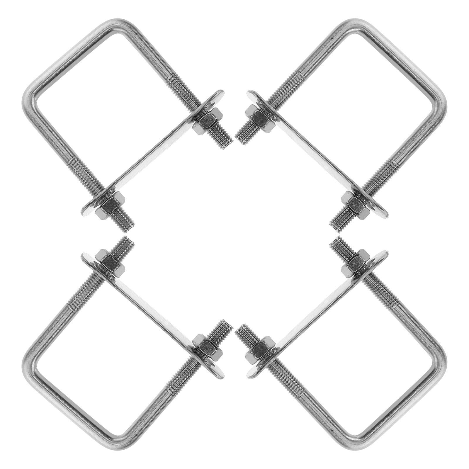 Hemoton 4pcs Right Angle Screw Bolt Stainless Steel U-Shaped Clamp ...
