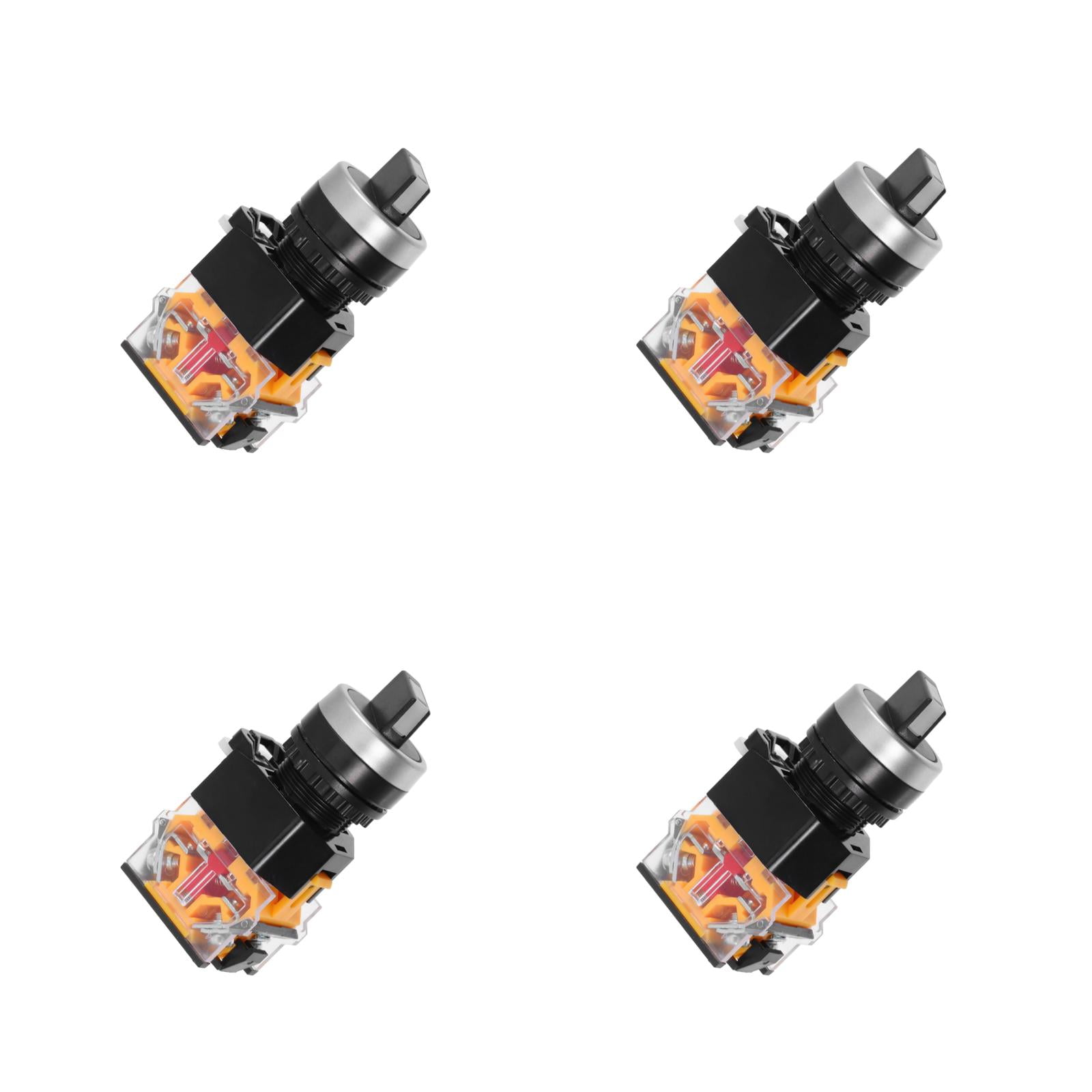 Hemoton 4pcs Self Locking Rotary 2-Position Selector Switch with Knob ...