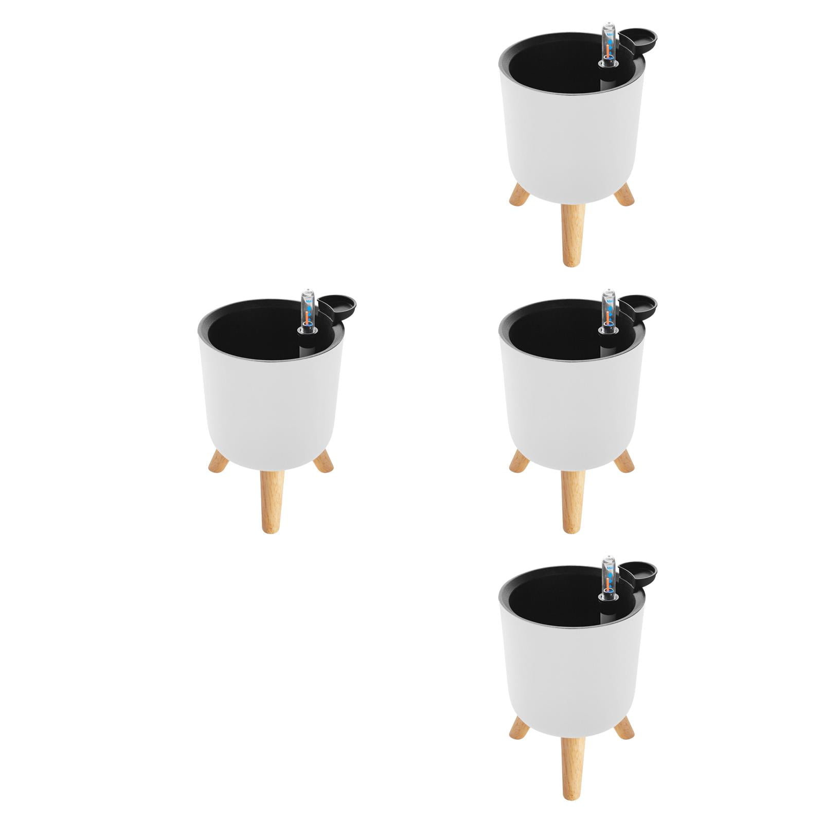 Hemoton 4pcs Self Watering Flower Pots with Water Level Indicator ...