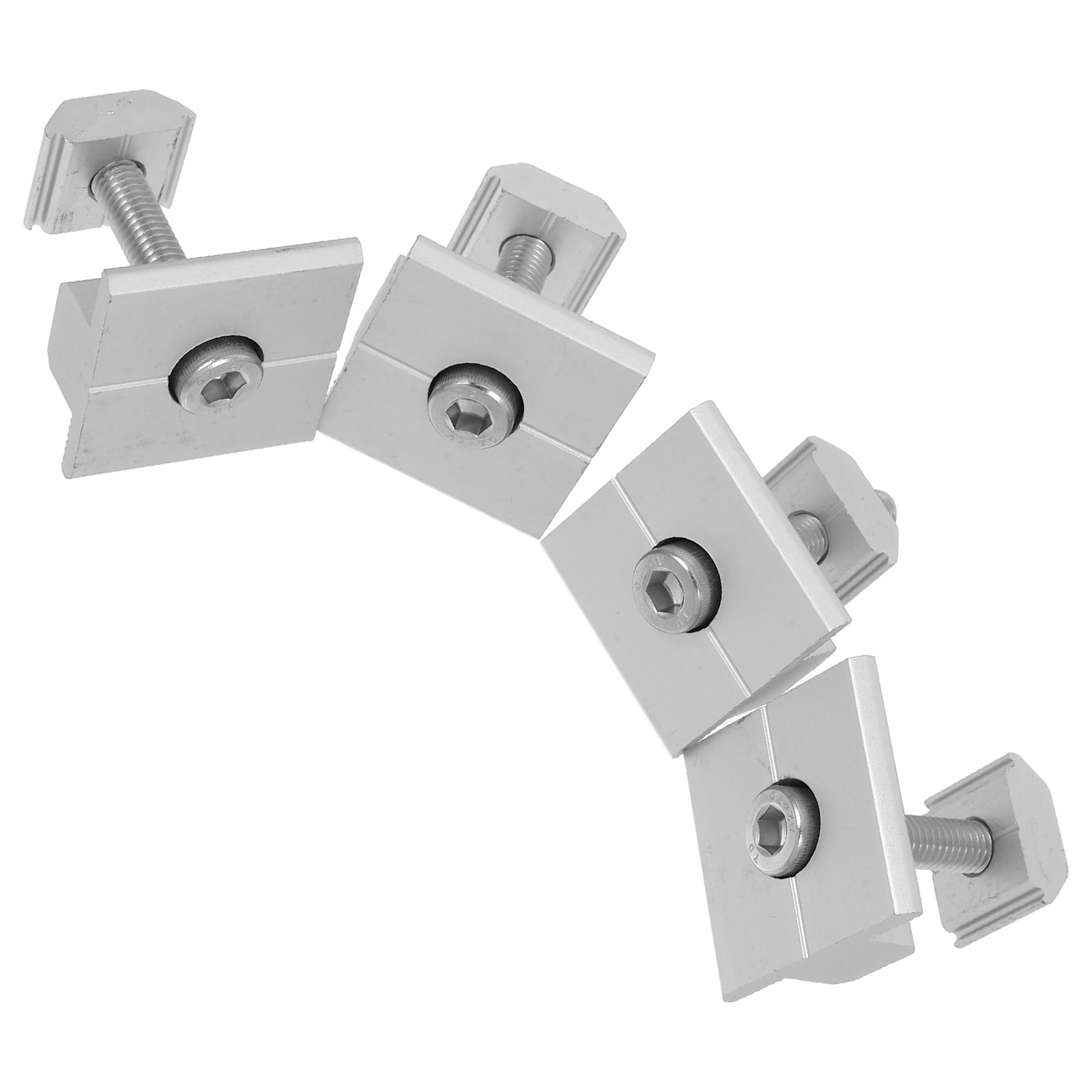 Hemoton 4pcs Solar Panels Centre Clamps Aluminium T-Shaped Mid Clamps ...