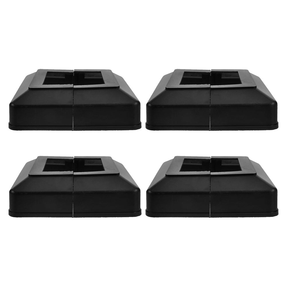 Hemoton 4pcs Split Post Base Square Tubing End Caps Plastic Post Cover ...